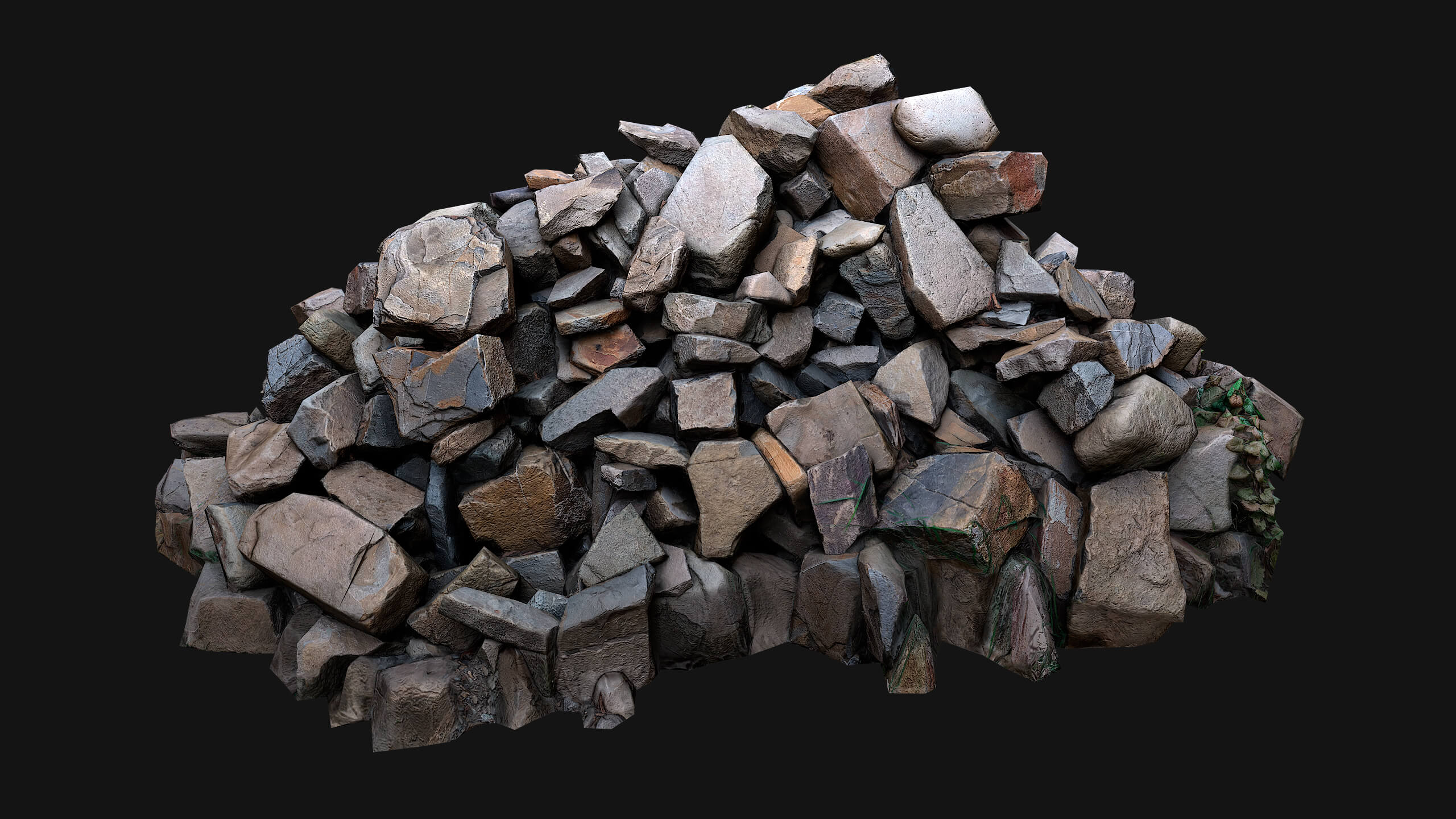 Pile of Rocks and Stone - 3D Model by Dereza