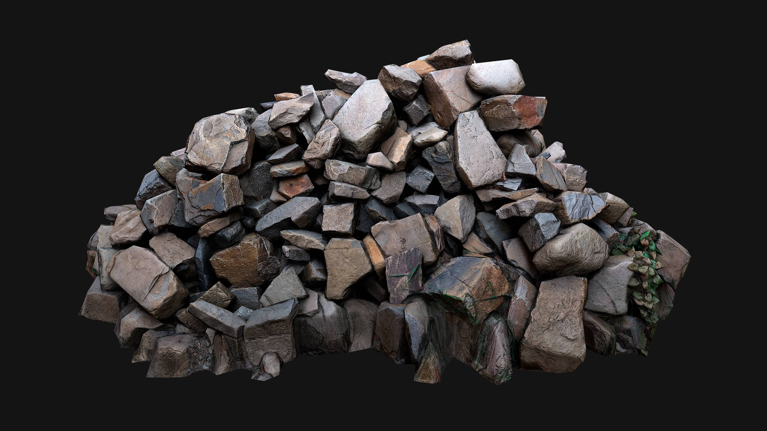 Pile of Rocks and Stone - 3D Model by Dereza