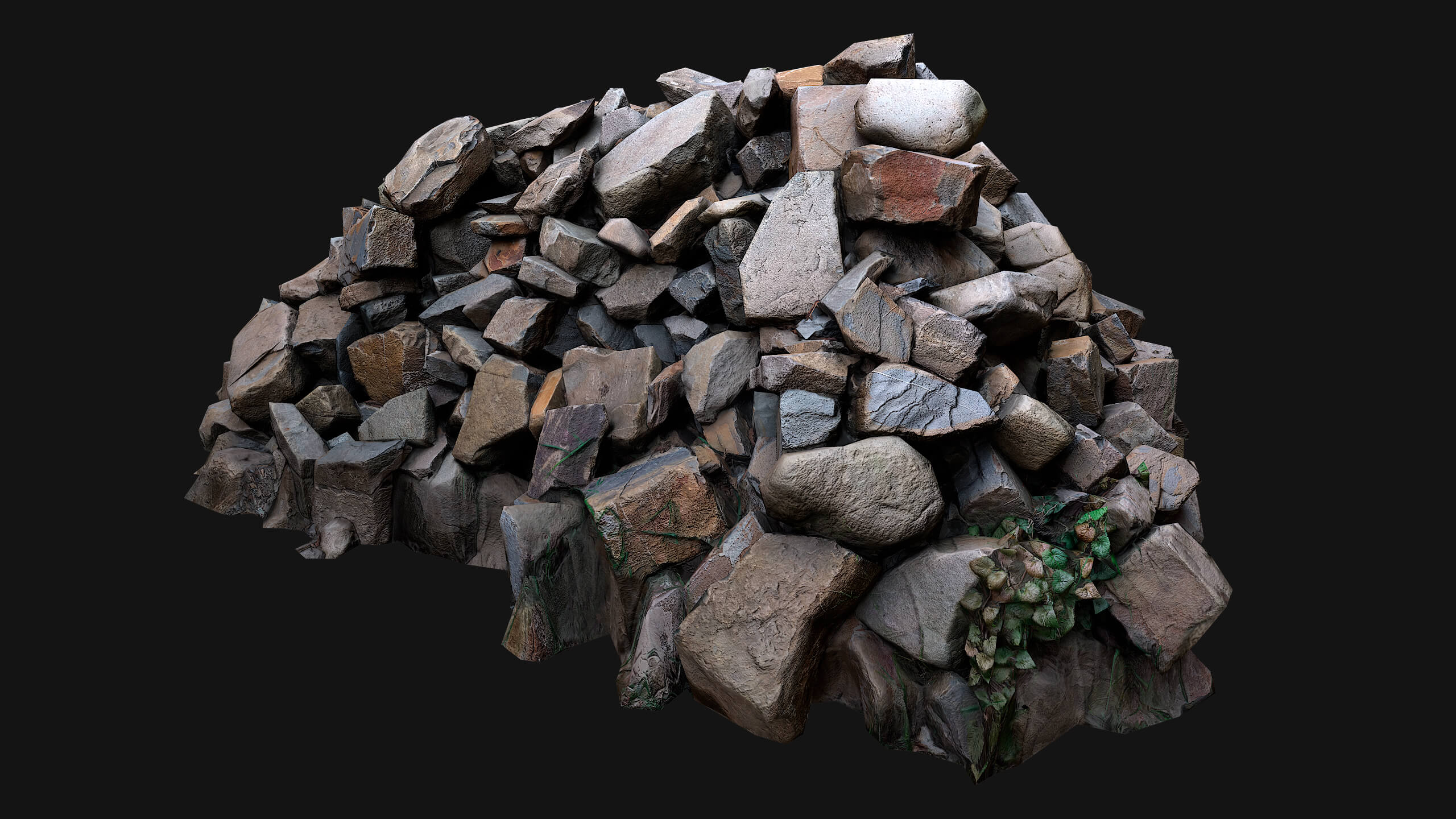 Pile of Rocks and Stone - 3D Model by Dereza