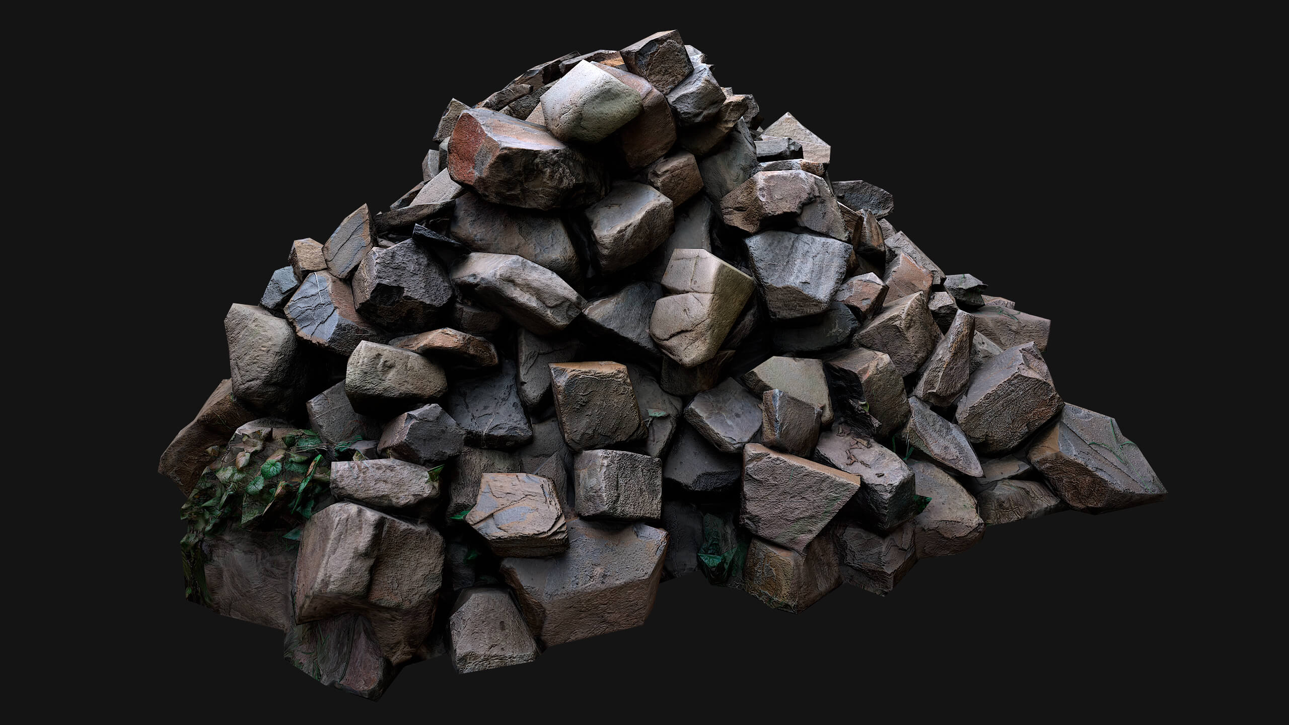Pile of Rocks and Stone - 3D Model by Dereza