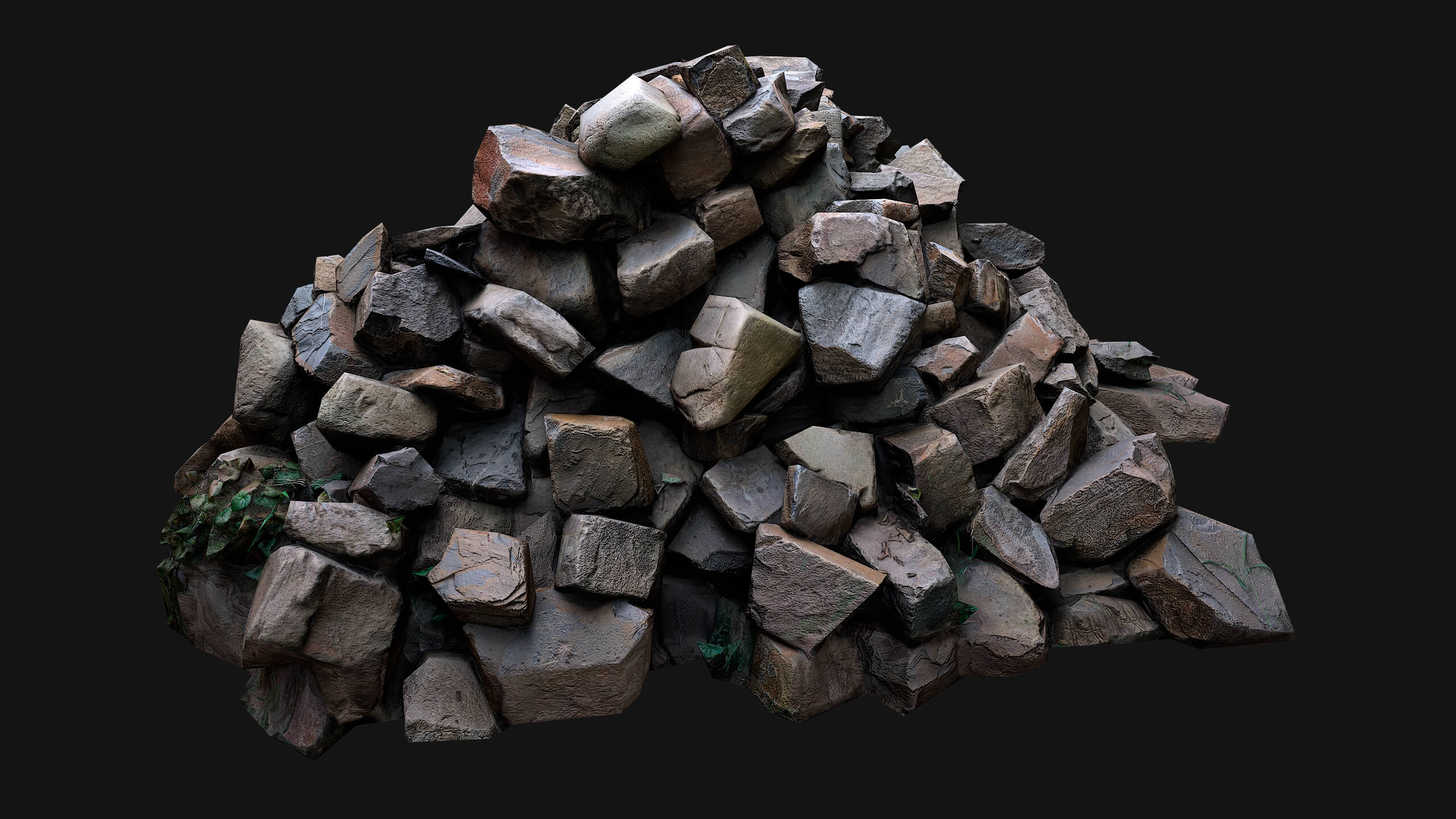 Pile of Rocks and Stone - 3D Model by Dereza