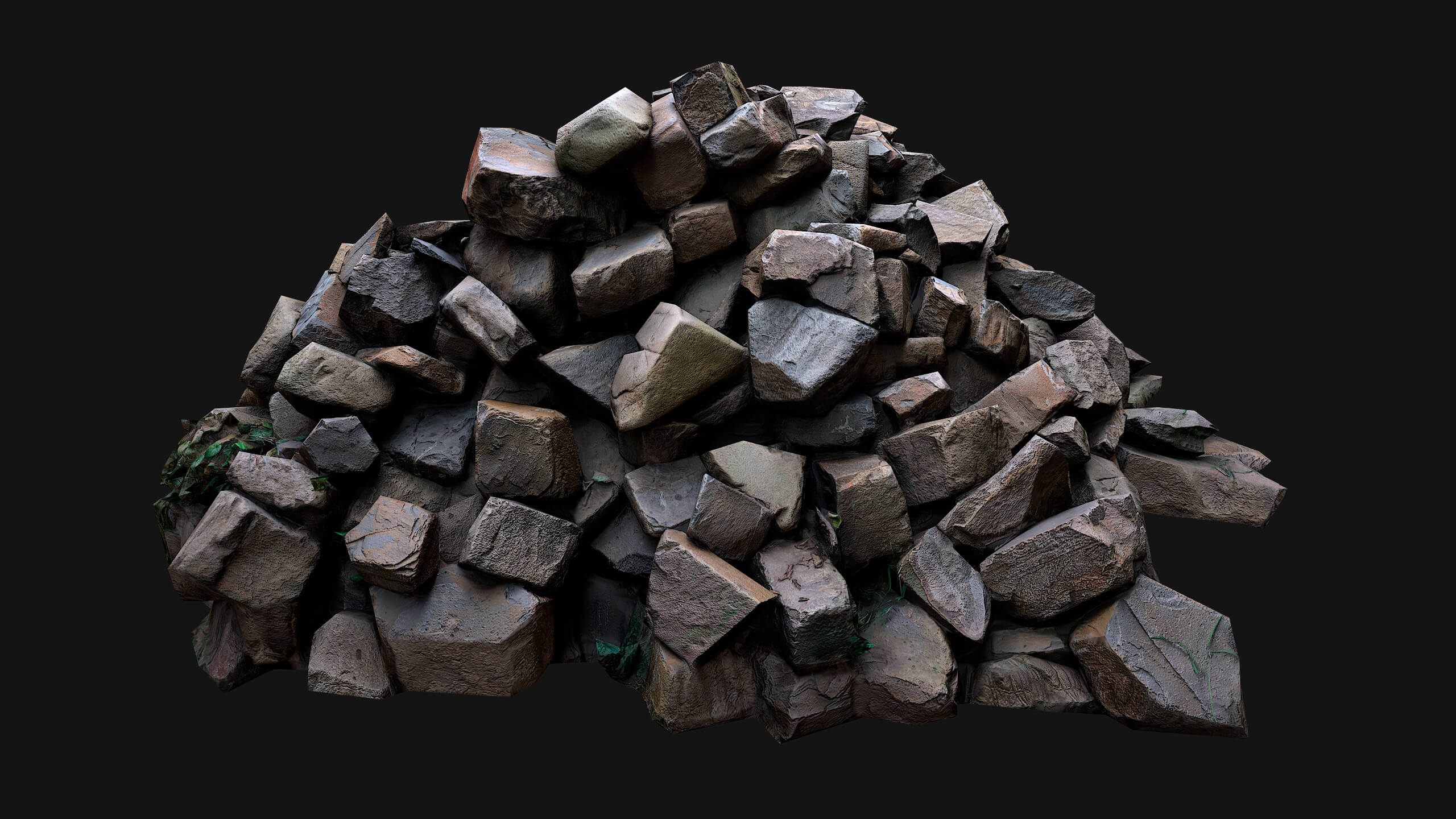 Pile of Rocks and Stone - 3D Model by Dereza