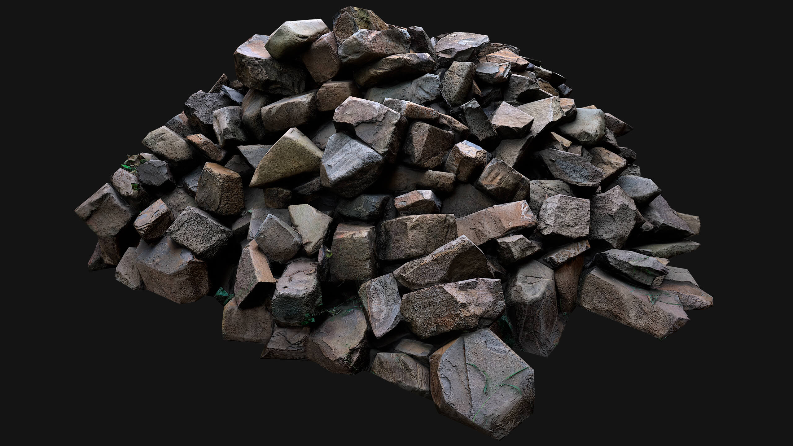 Pile of Rocks and Stone - 3D Model by Dereza