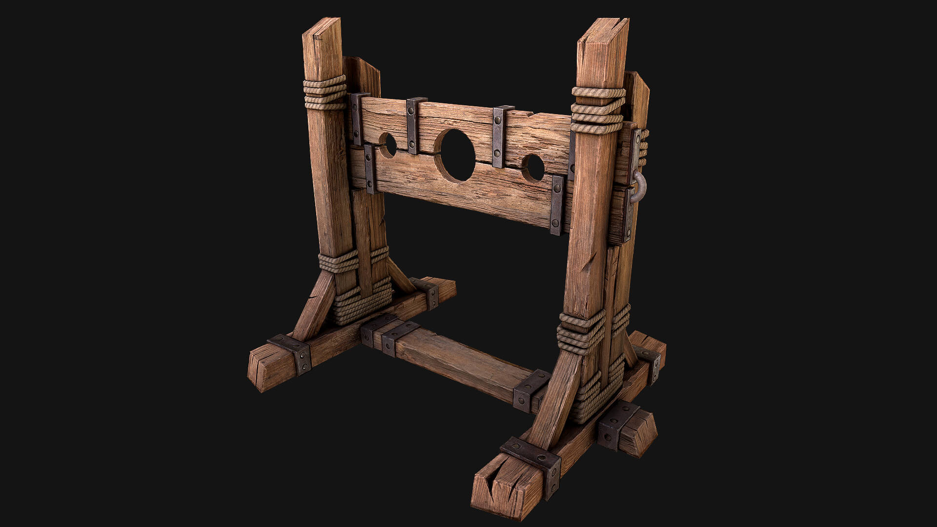 Pillory - 3D Model by Dereza