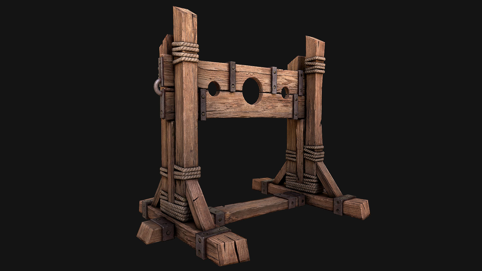 Pillory - 3D Model by Dereza