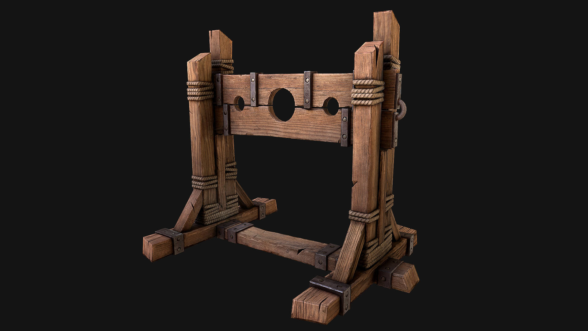 Pillory - 3D Model by Dereza