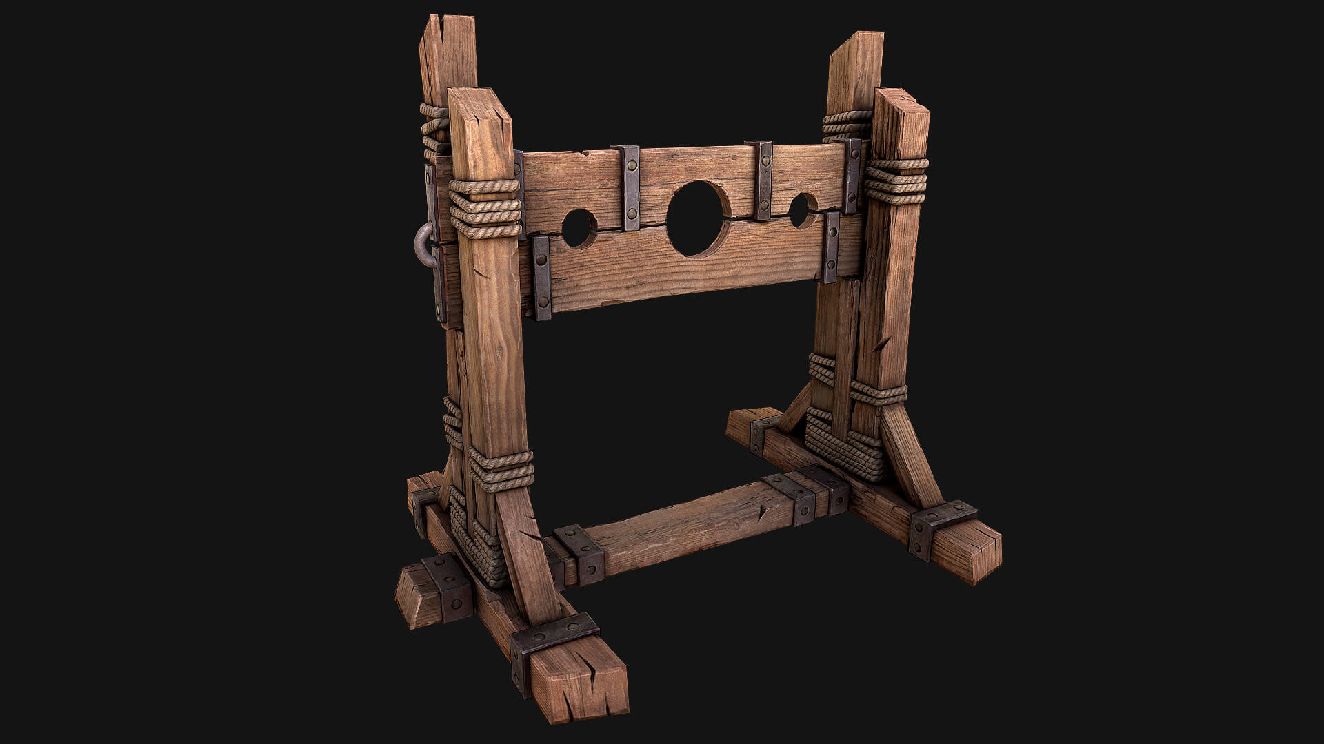 Pillory - 3D Model by Dereza