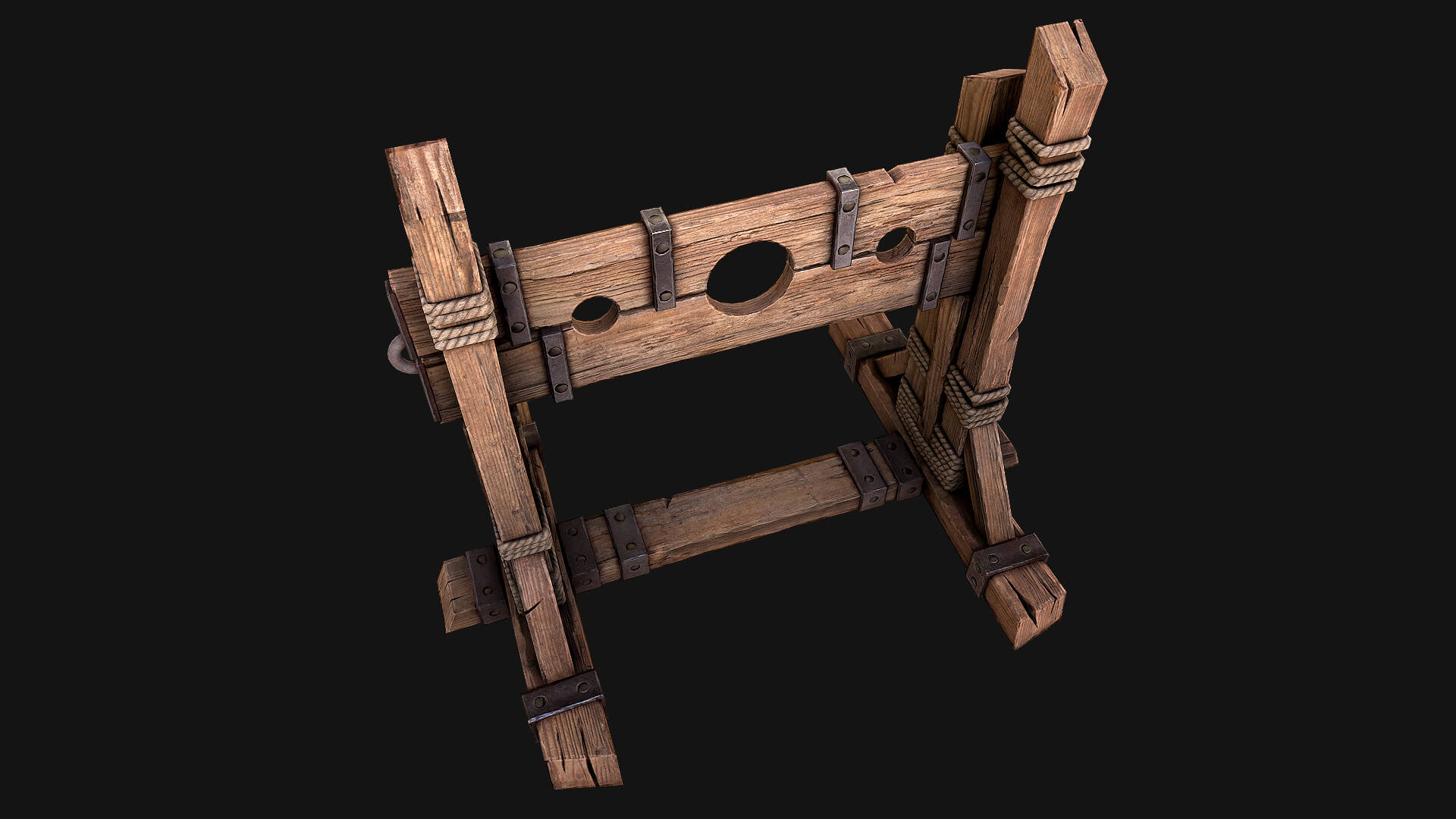 Pillory - 3D Model by Dereza