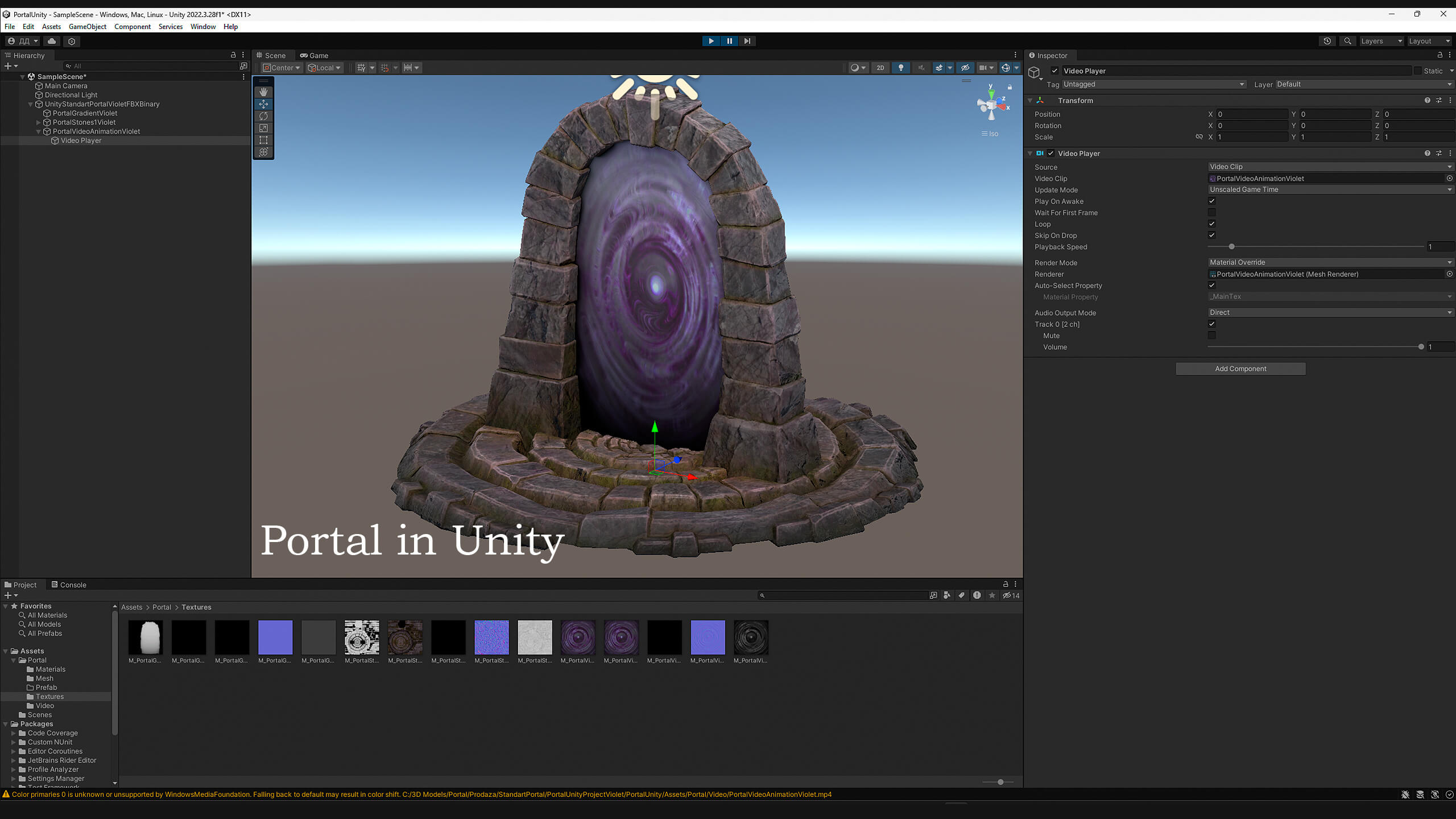 Portal Arch Teleport To Dark Ender Land for Unreal and Unity - 3D Model by Dereza