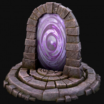 Portal Arch Teleport To Dark Ender Land for Unreal and Unity - 3D Model ...