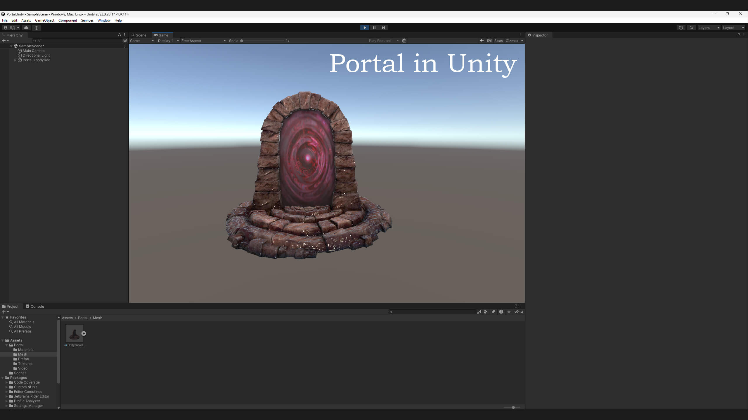 Portal Teleport To Hell Horrible Infernofor Unreal and Unity - 3D Model by Dereza