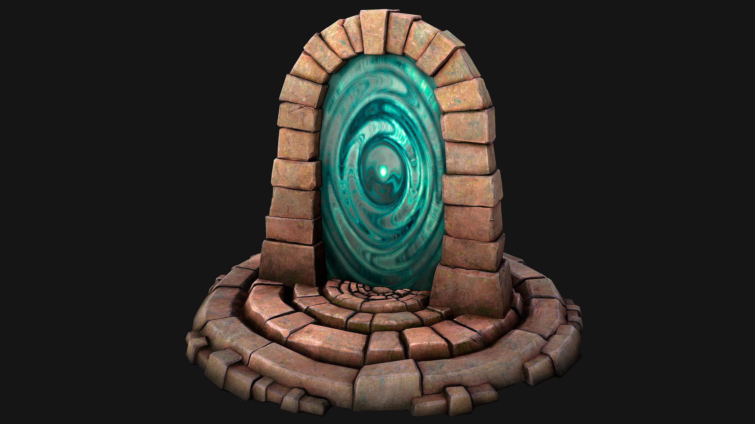Medieval Portal Teleport in Jungle Ruins for Unreal and Unit - 3D Model ...