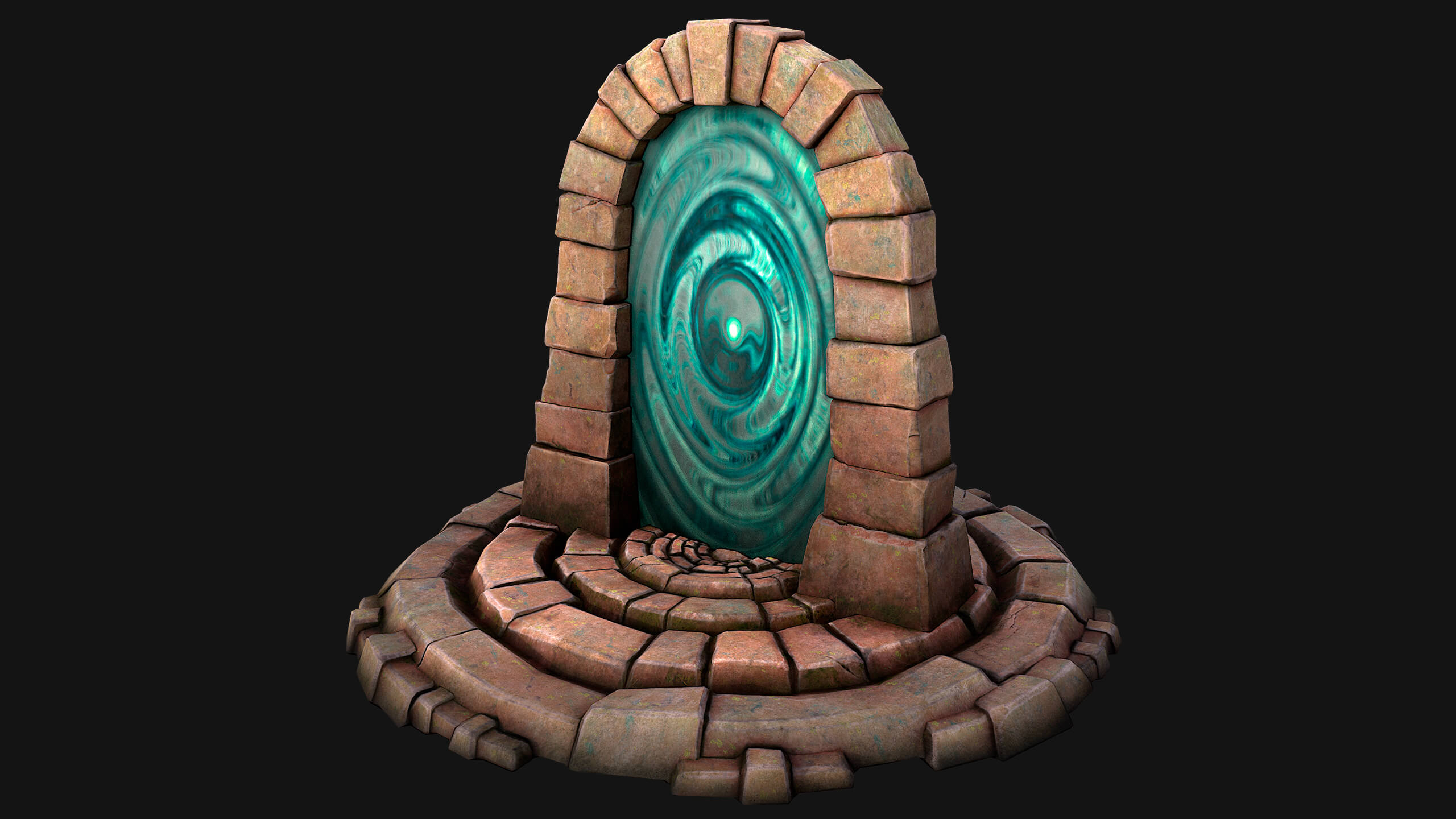 Medieval Portal Teleport in Jungle Ruins for Unreal and Unit - 3D Model by Dereza