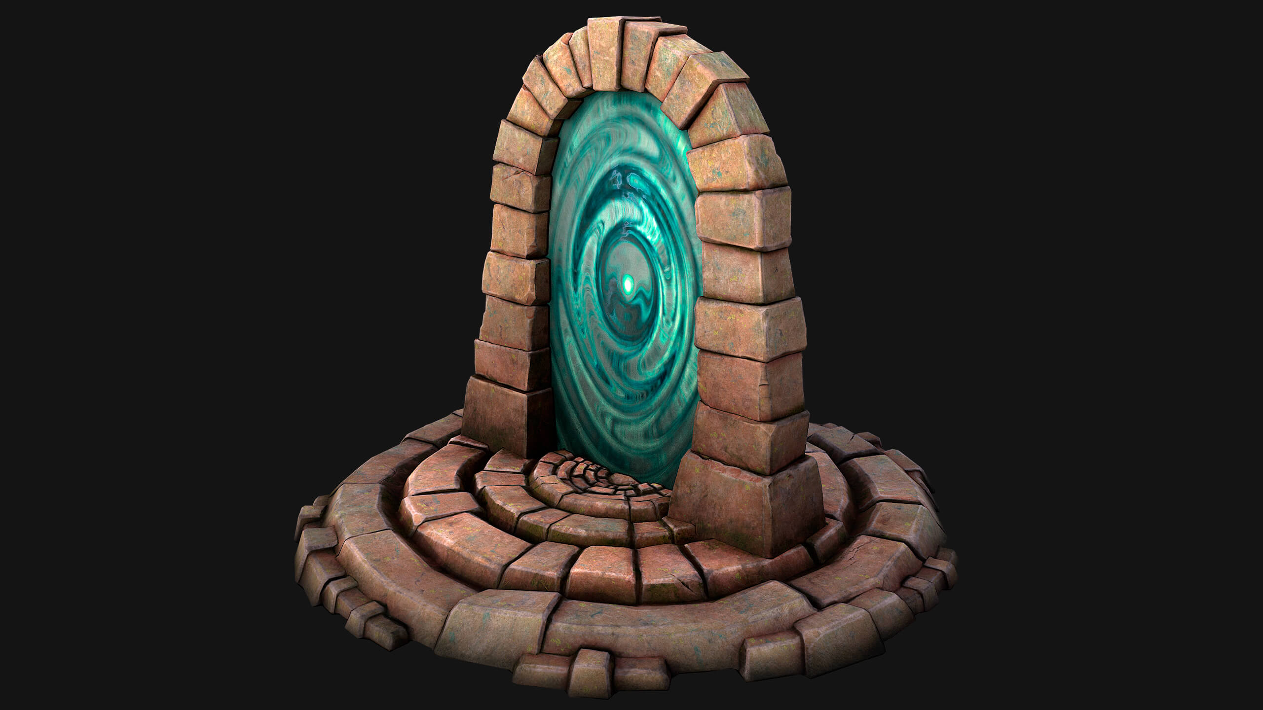 Medieval Portal Teleport in Jungle Ruins for Unreal and Unit - 3D Model ...