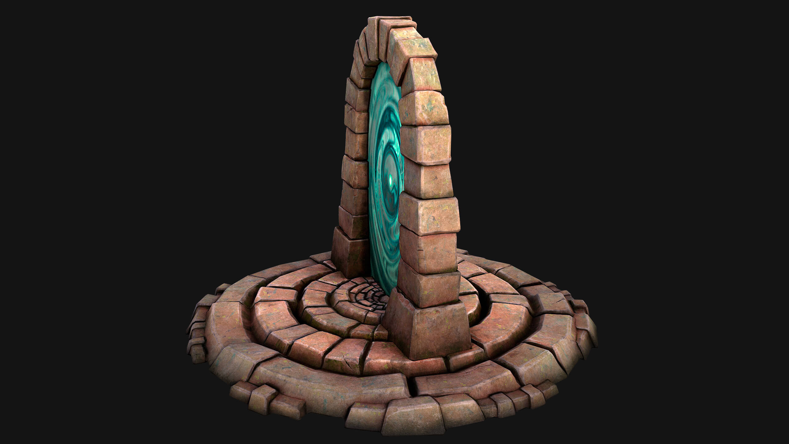 Medieval Portal Teleport in Jungle Ruins for Unreal and Unit - 3D Model ...