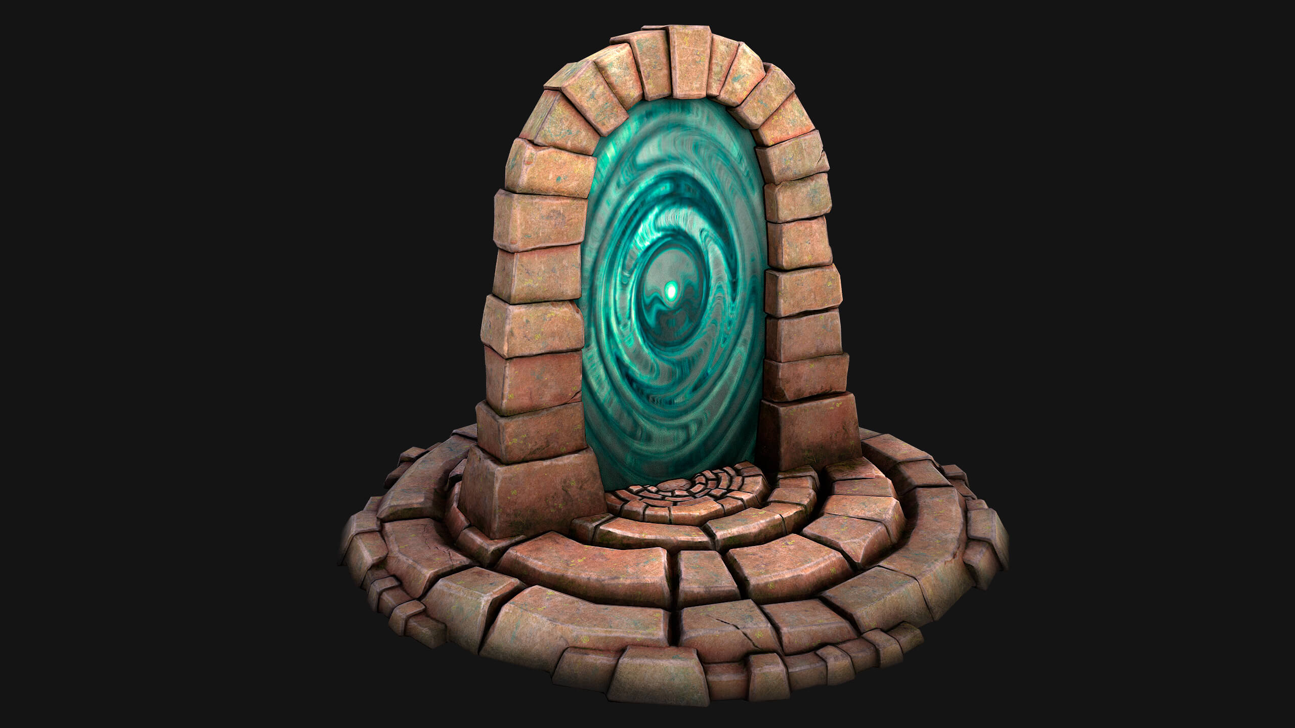 Medieval Portal Teleport in Jungle Ruins for Unreal and Unit - 3D Model ...