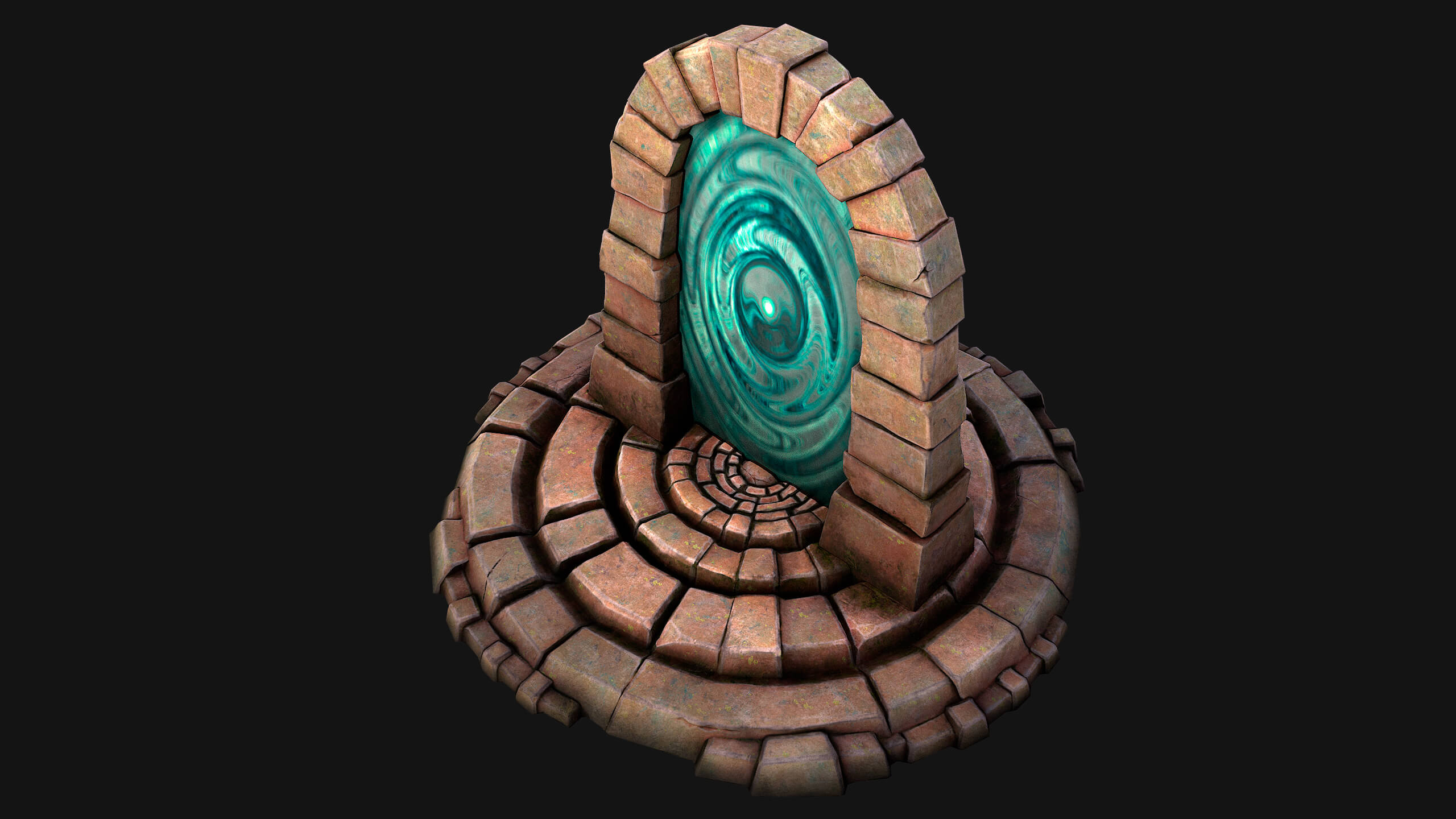 Medieval Portal Teleport in Jungle Ruins for Unreal and Unit - 3D Model ...