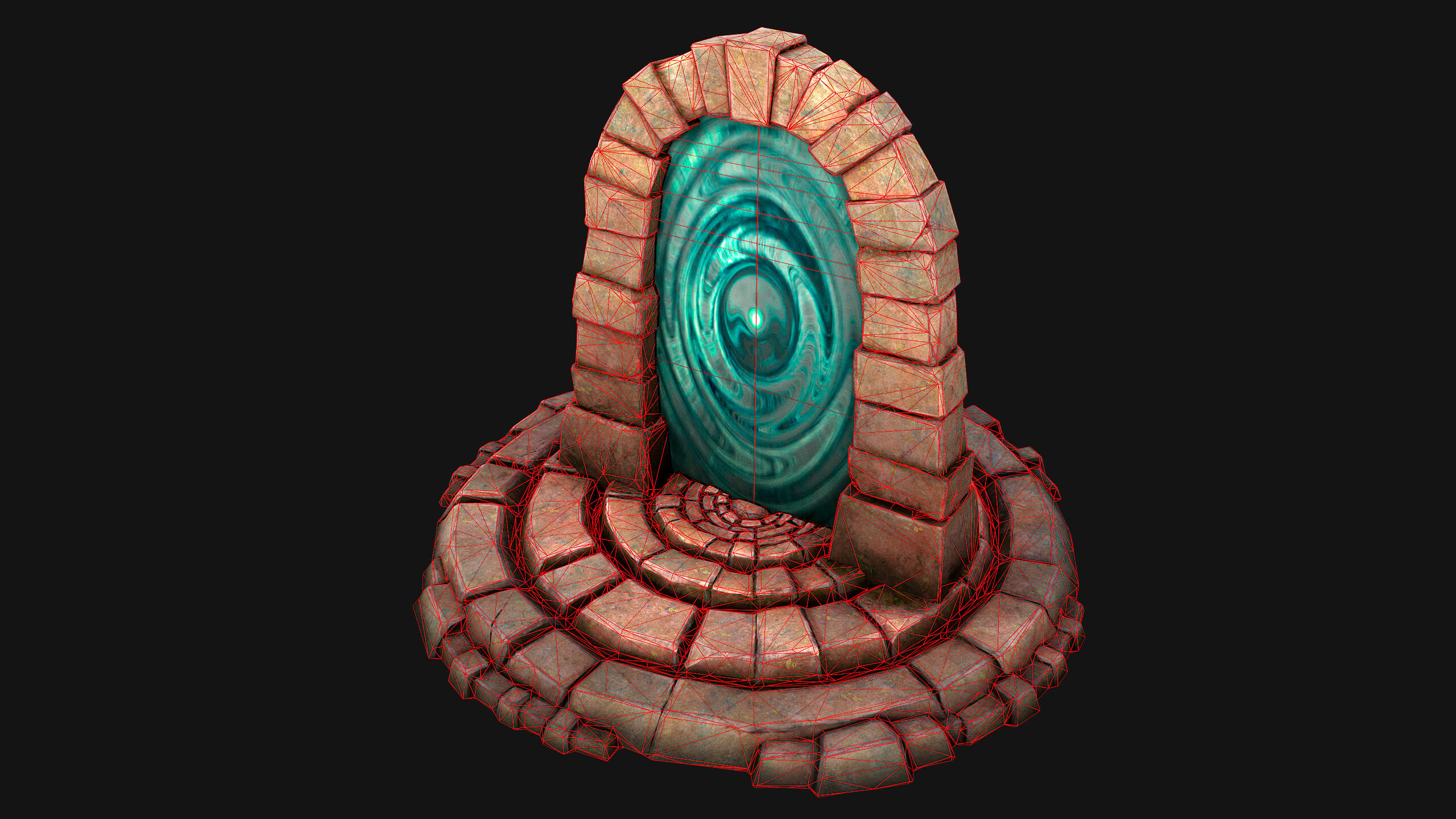 Medieval Portal Teleport in Jungle Ruins for Unreal and Unit - 3D Model by Dereza