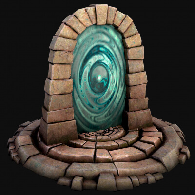 Medieval Portal Teleport in Jungle Ruins for Unreal and Unit - 3D Model ...