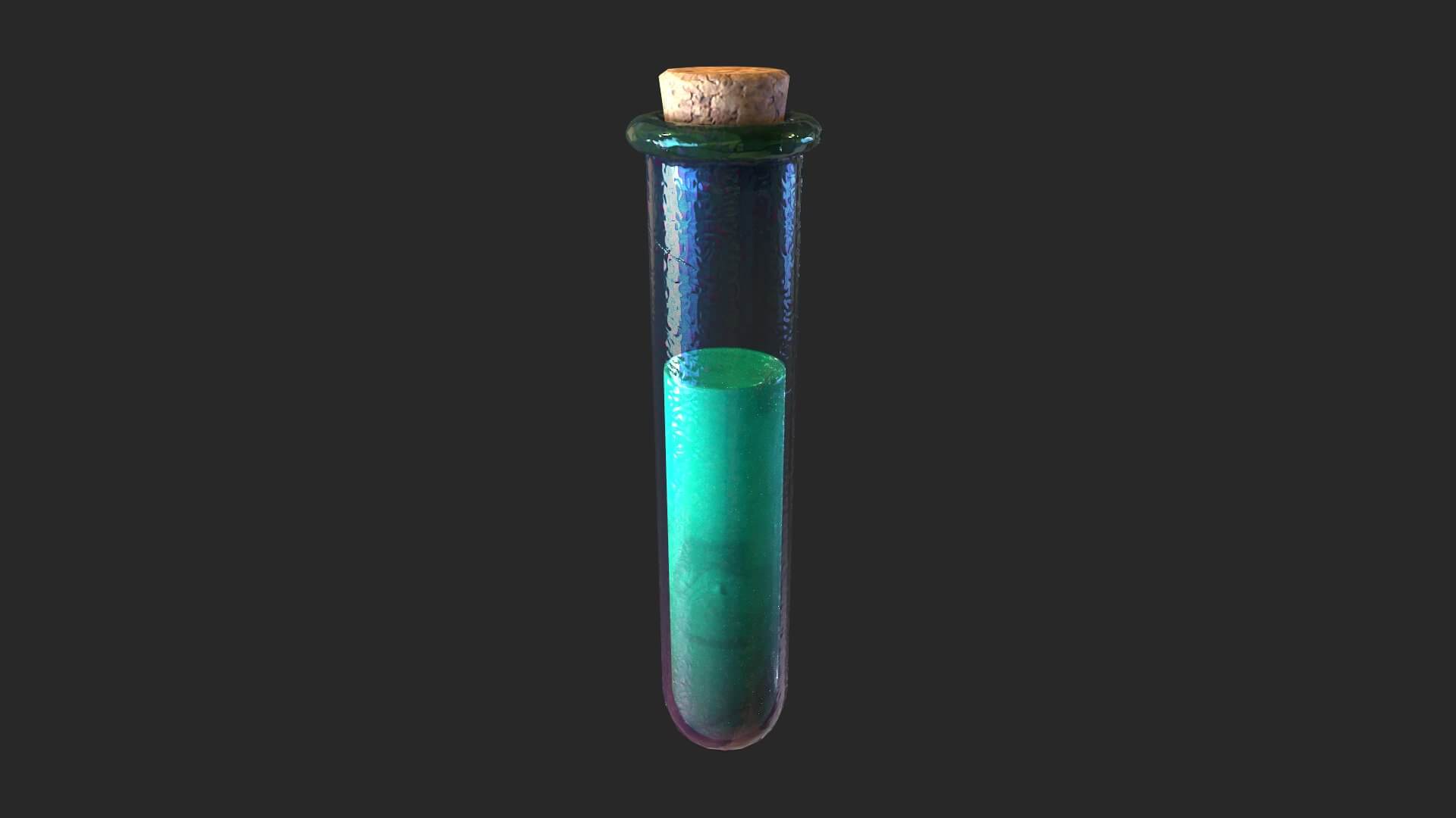 Potion Test Tube Small - 3D Model by Dereza