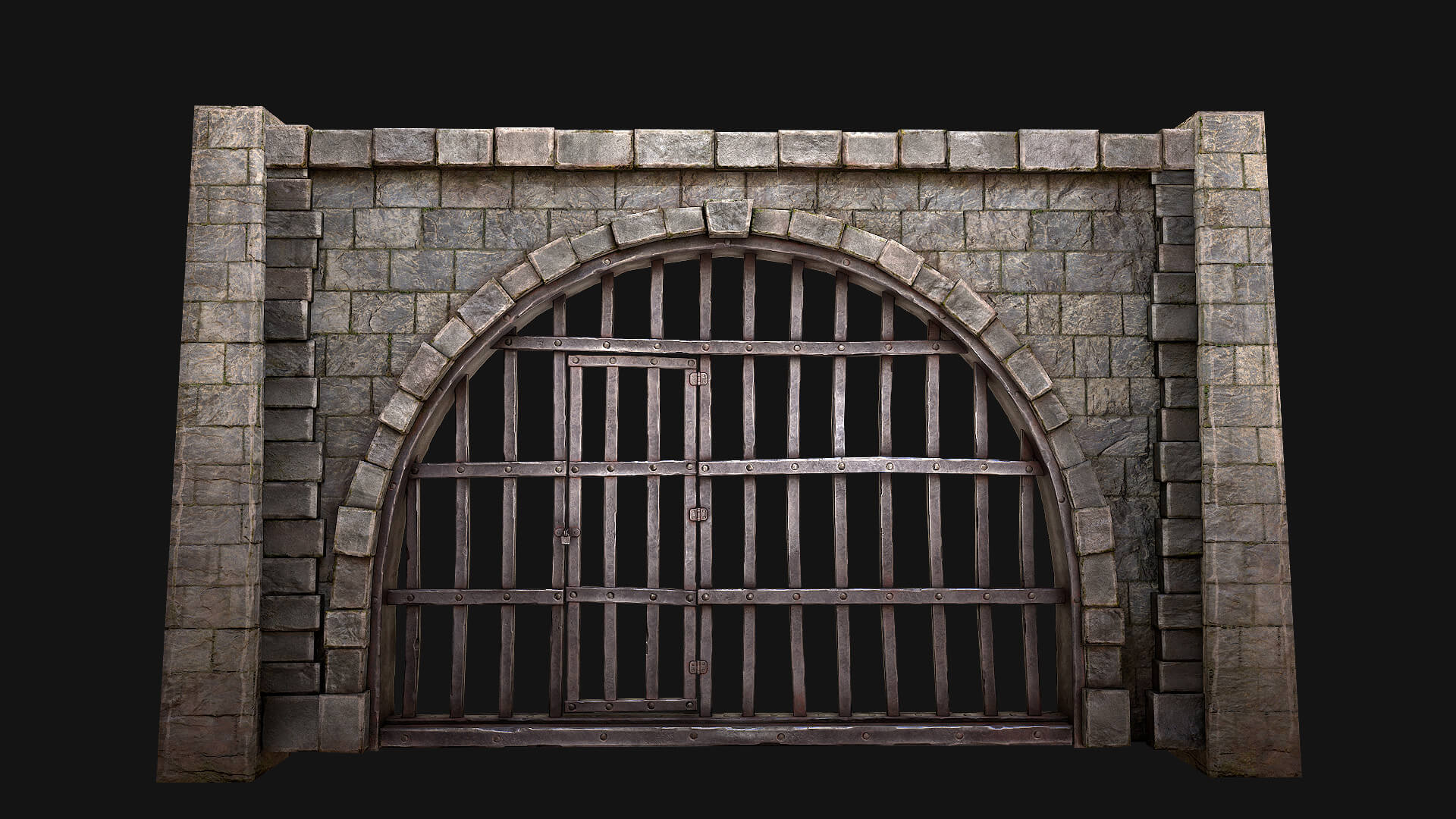 Prison Doors Gate - 3D Model by Dereza