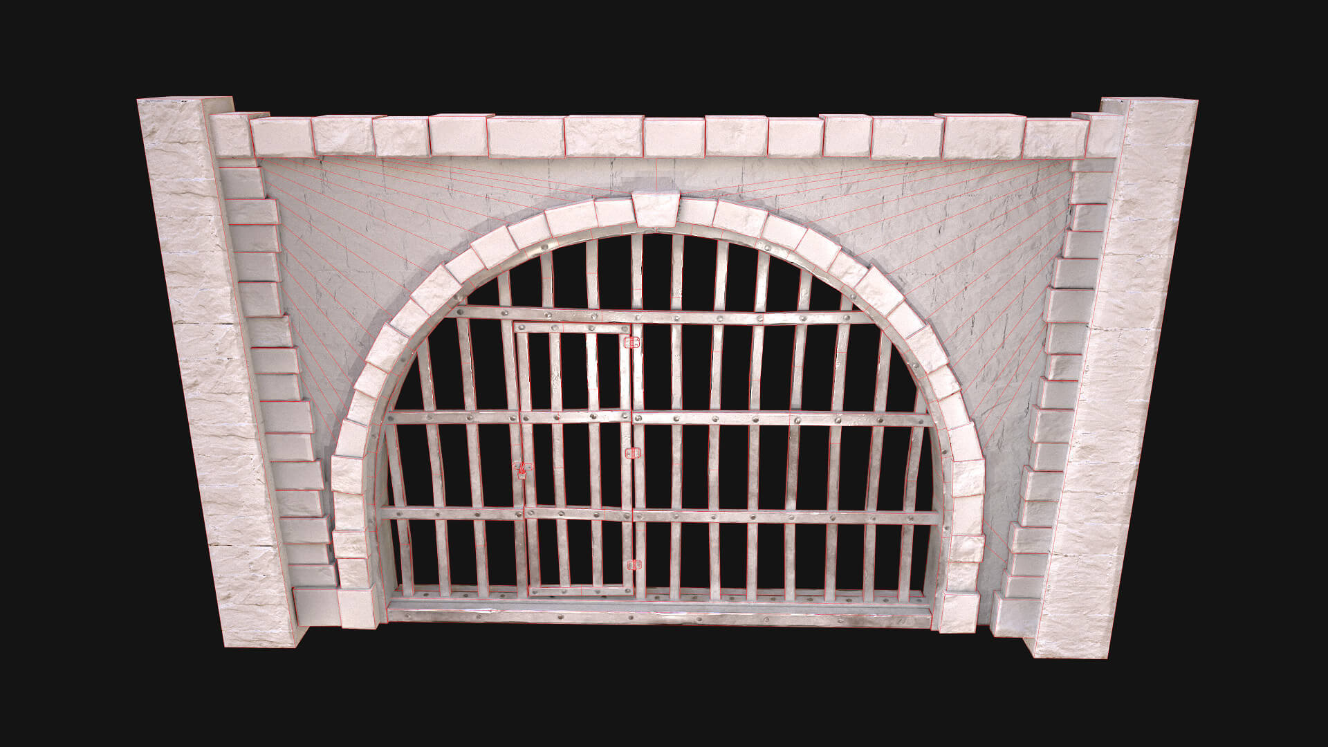 Prison Doors Gate - 3D Model by Dereza