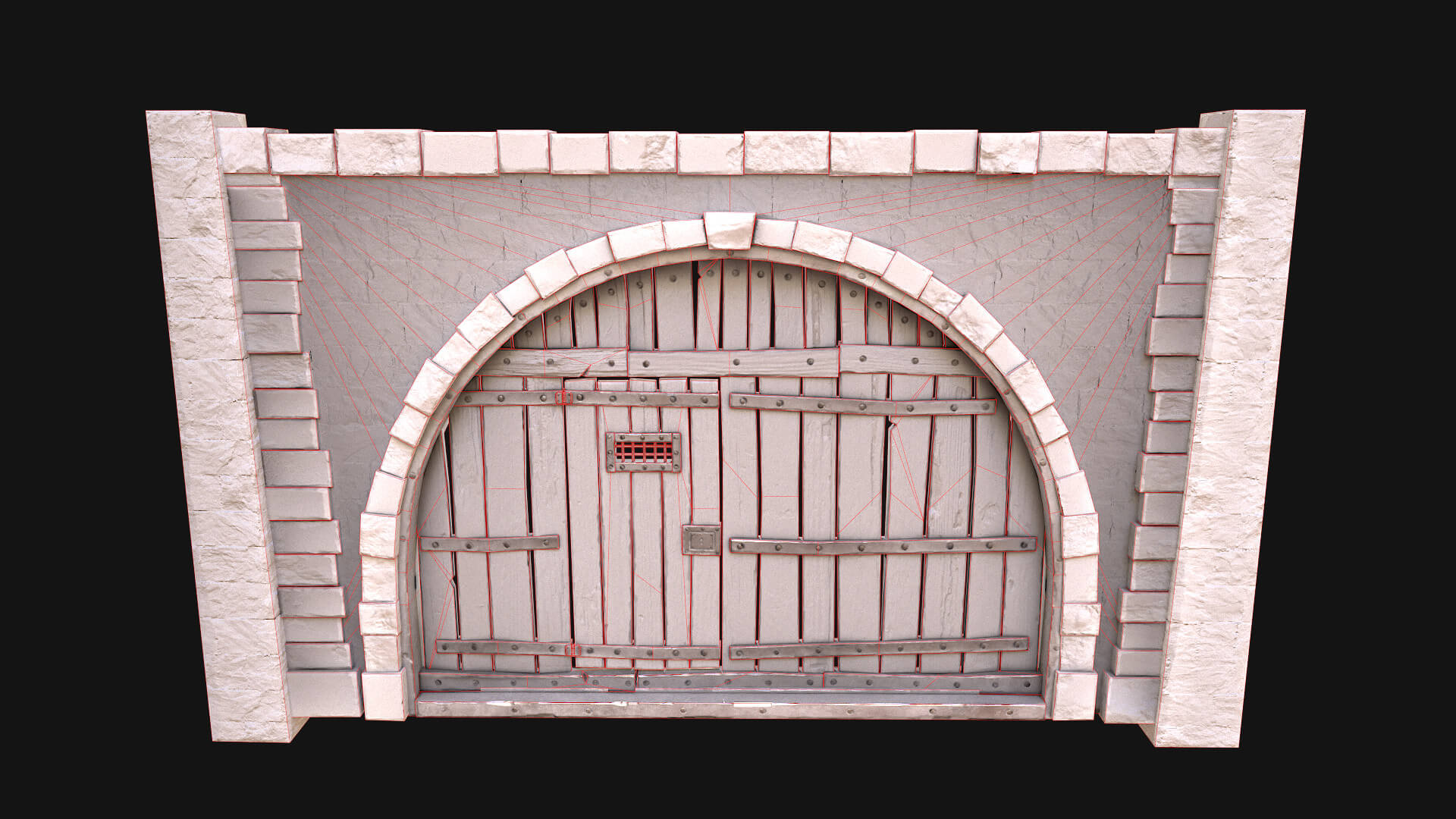 Prison Doors Gate - 3D Model by Dereza