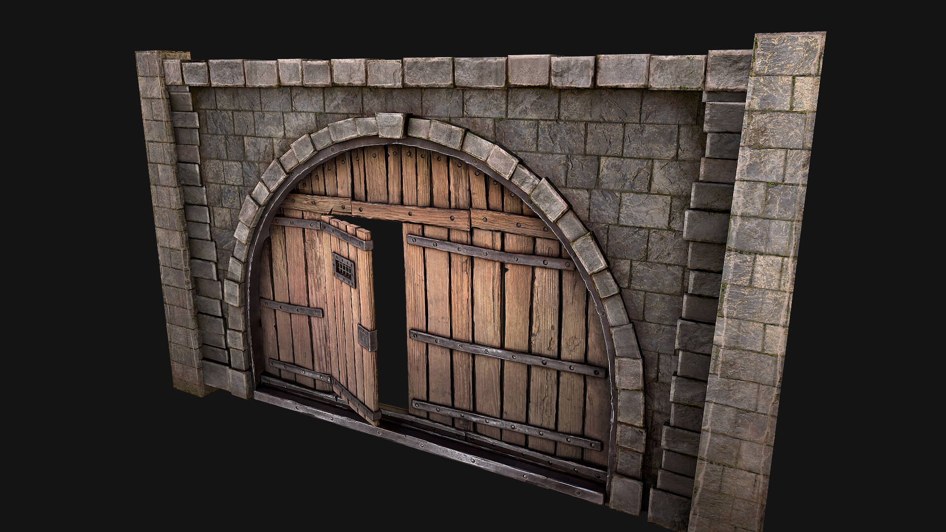 Prison Doors Gate - 3D Model by Dereza