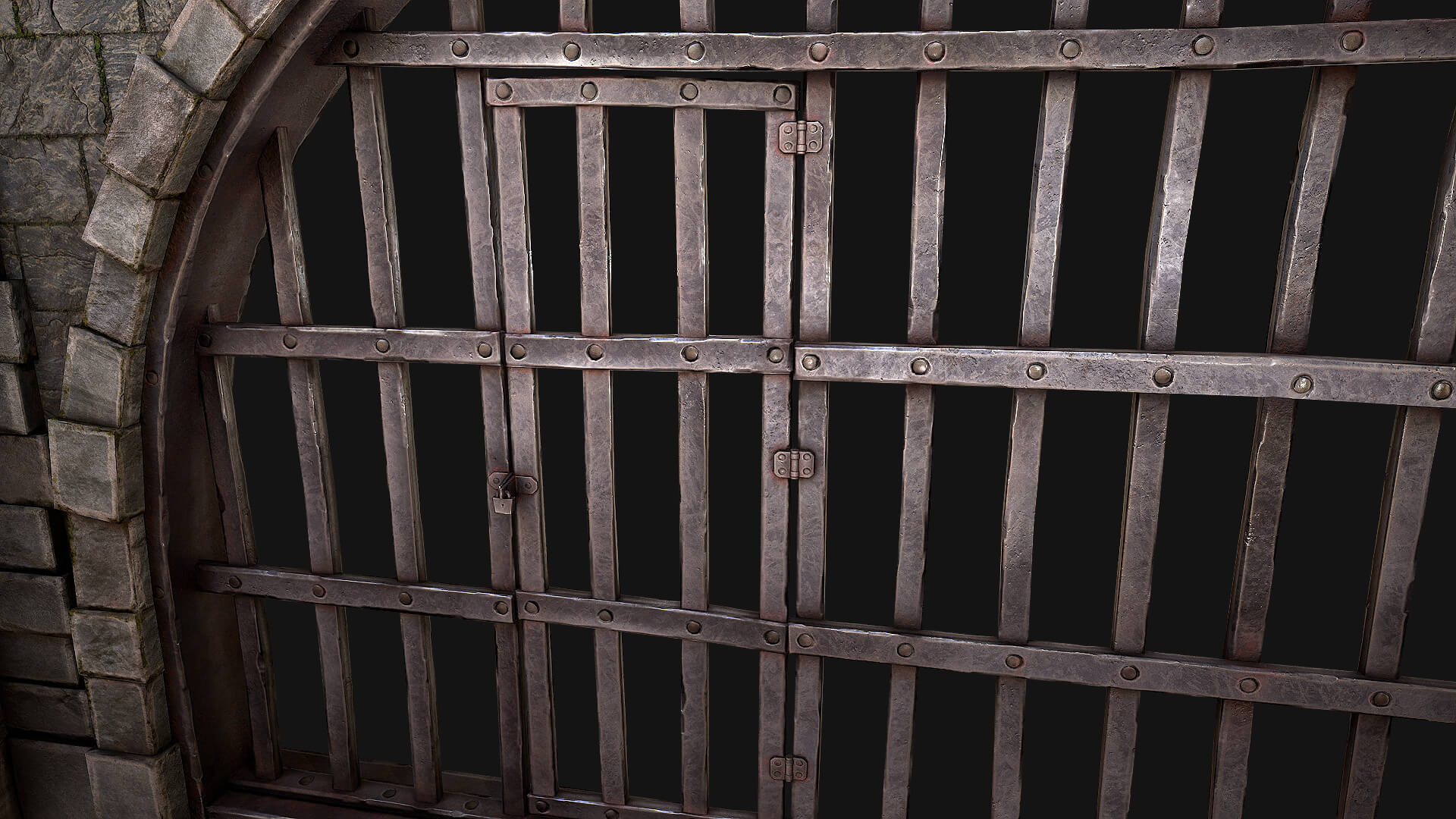 Prison Doors Gate - 3D Model by Dereza