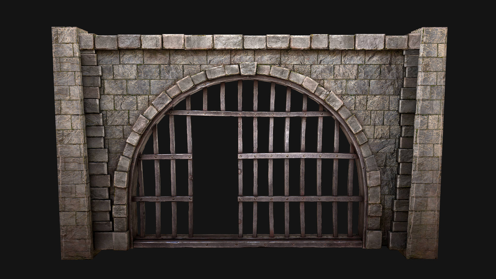 Prison Doors Gate - 3D Model by Dereza