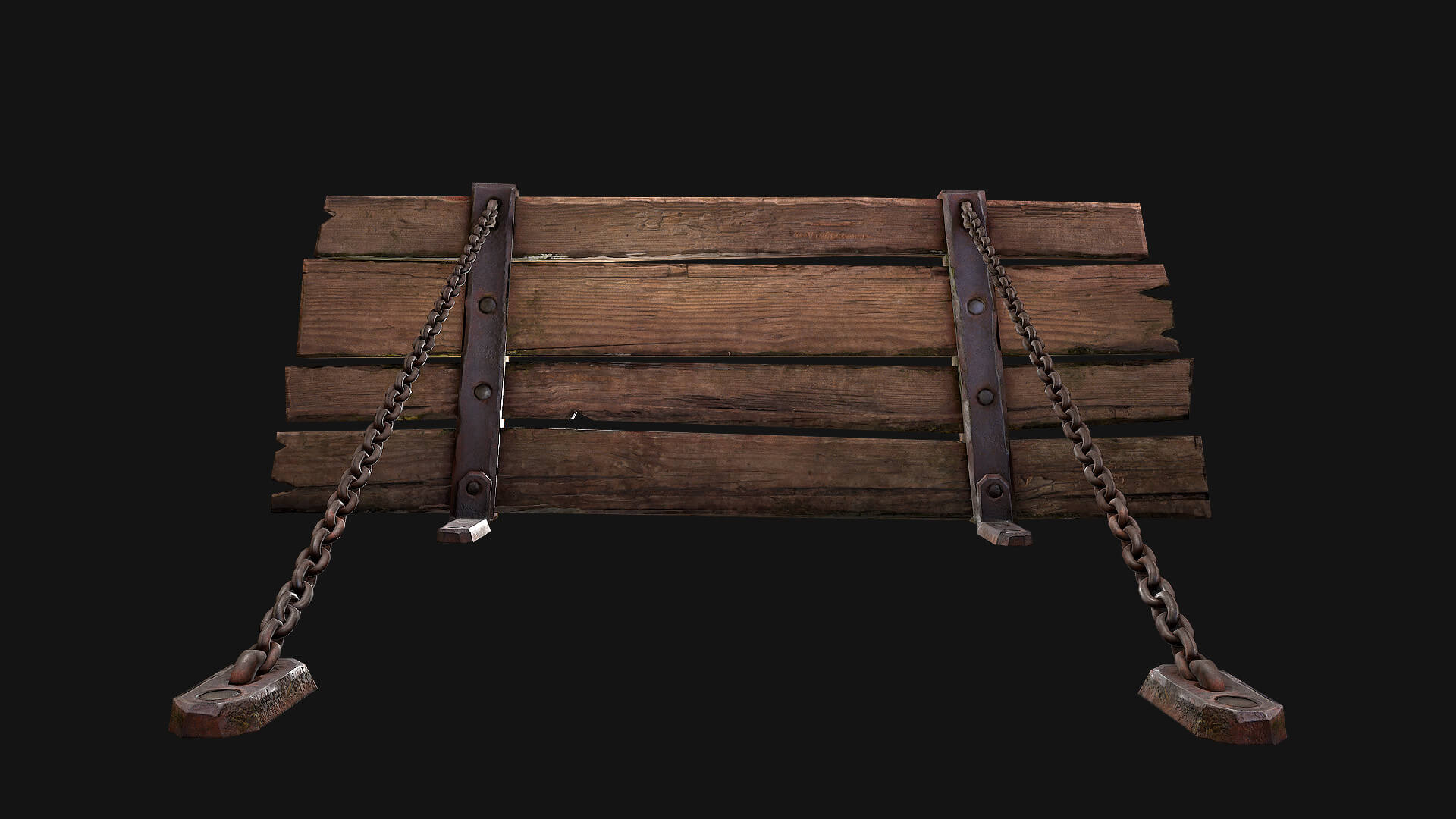 Medieval Prison Bed - 3D Model by Dereza