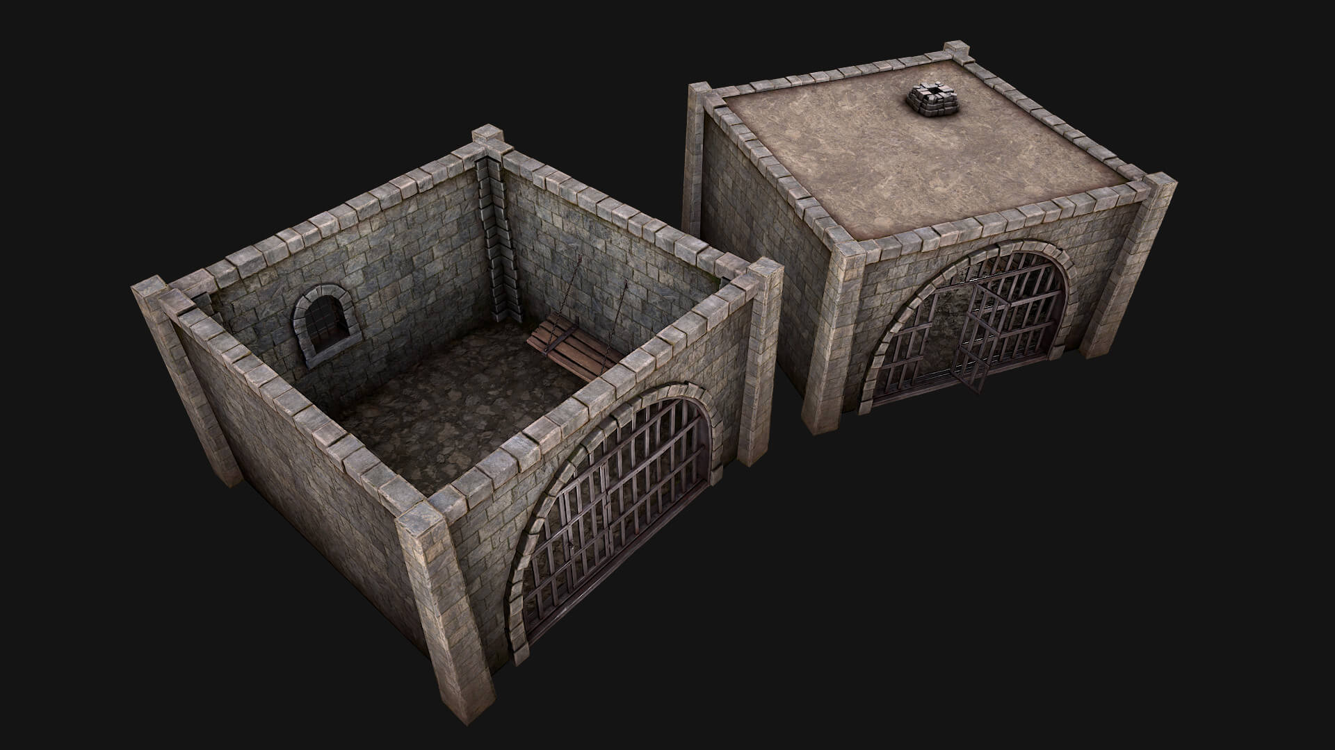 Medieval Prison Cell - 3D Model by Dereza