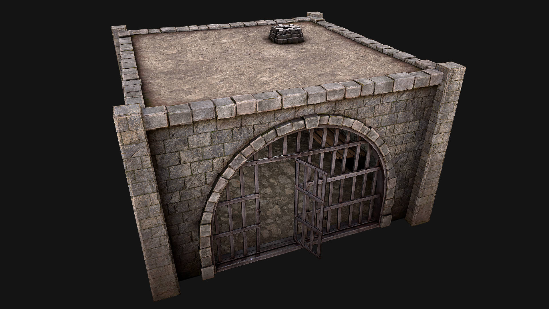 Medieval Prison Cell - 3D Model by Dereza