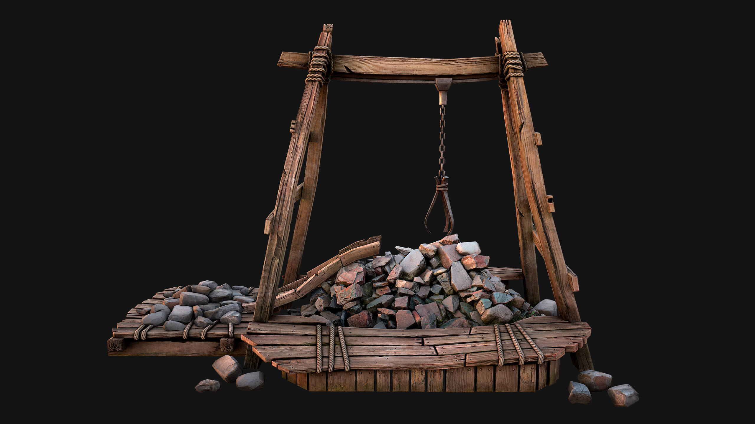 Quarry Stone Rock Mine - 3D Model by Dereza