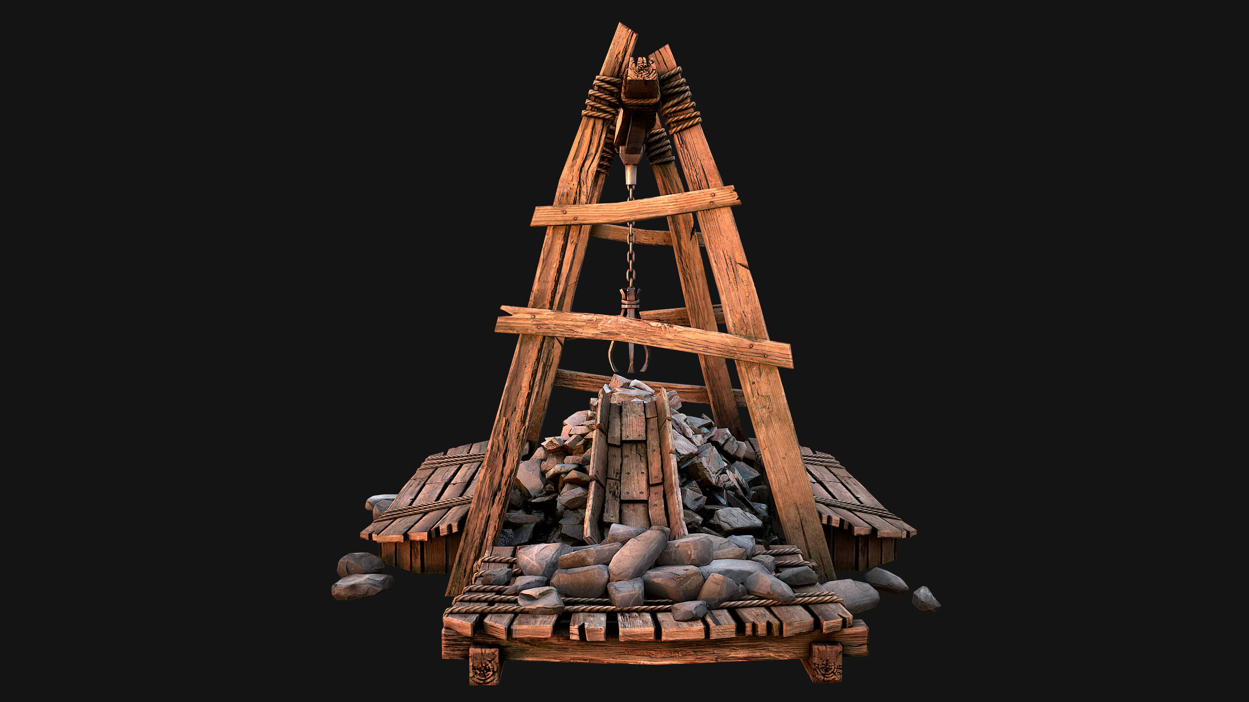 Quarry Stone Rock Mine - 3D Model by Dereza