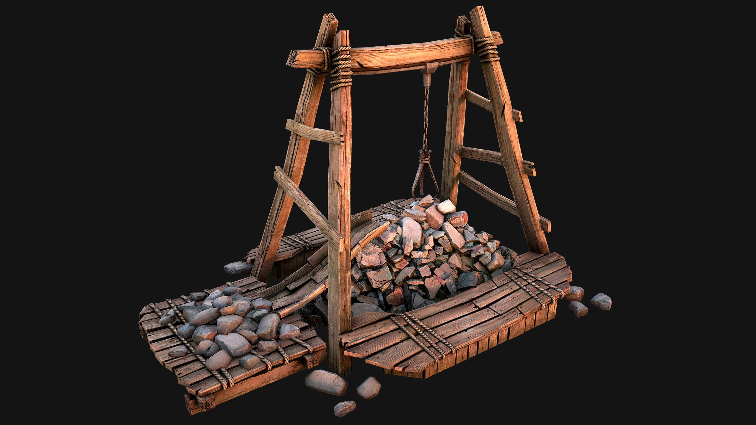 Quarry Stone Rock Mine - 3D Model by Dereza
