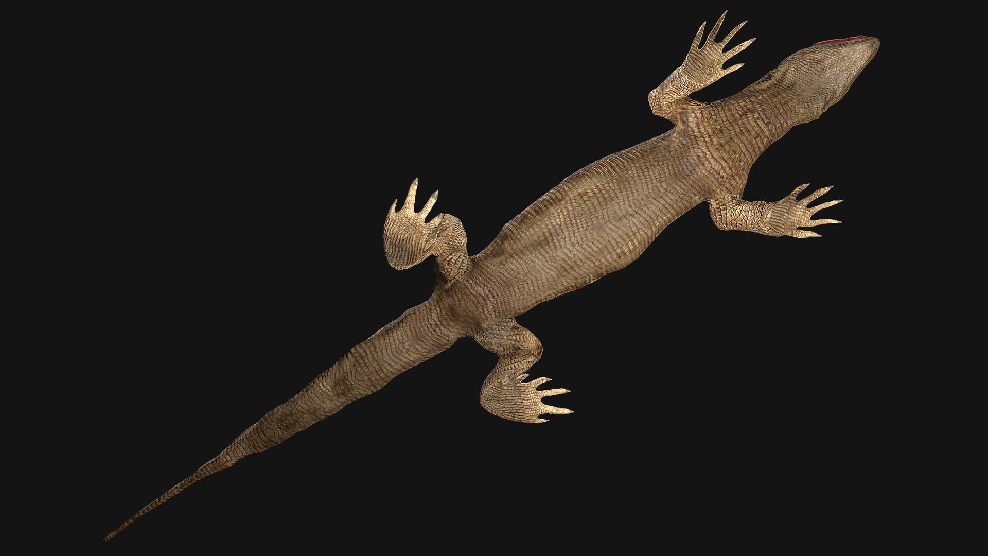 Reptile Pack Crocodile Iguana Turtle Varanus - 3D Model by Dereza