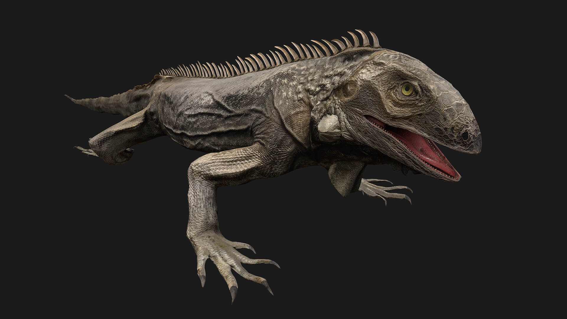 Reptile Pack Crocodile Iguana Turtle Varanus - 3D Model by Dereza