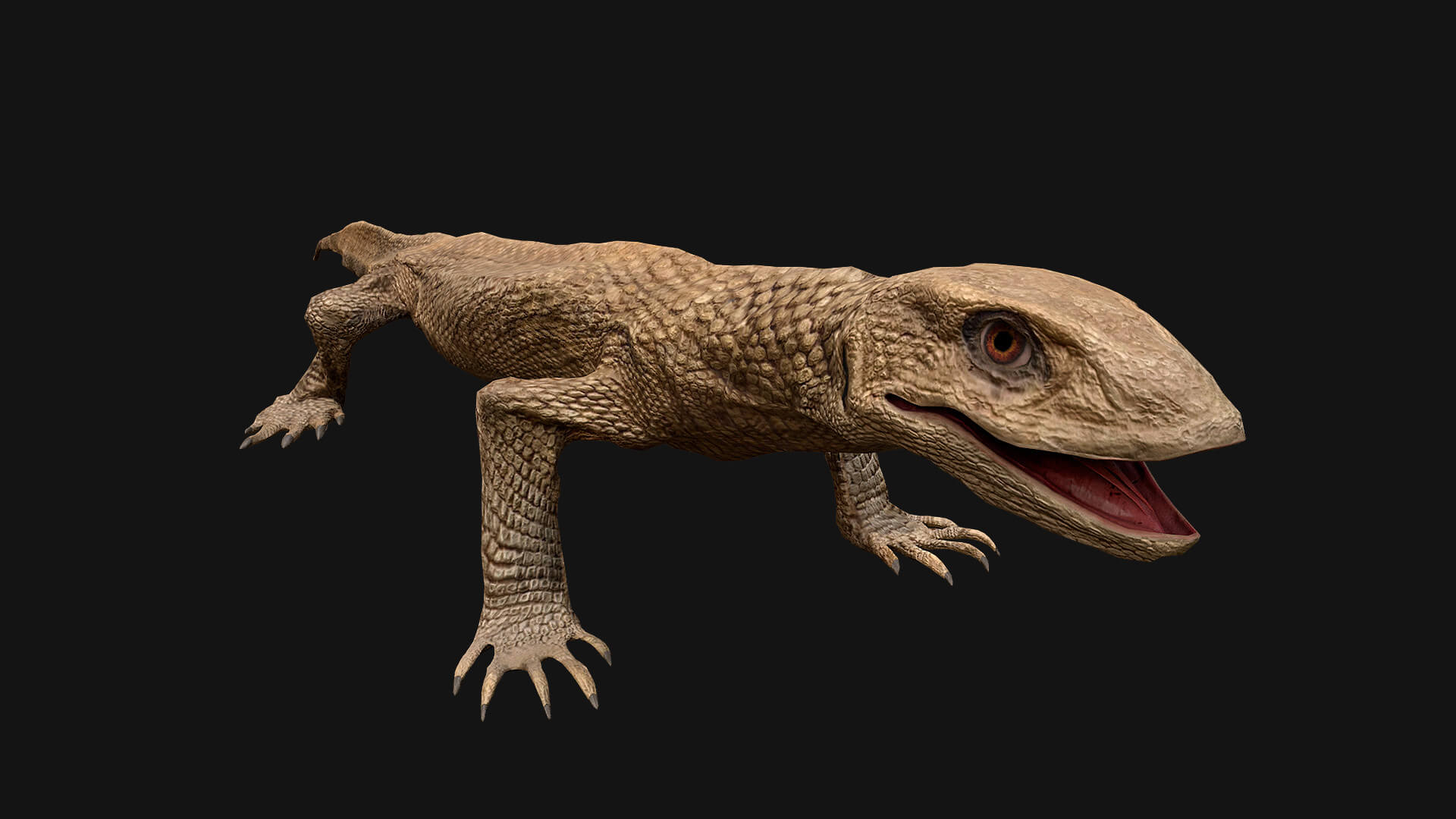 Reptiles Iguana and lizard - 3D Model by Dereza