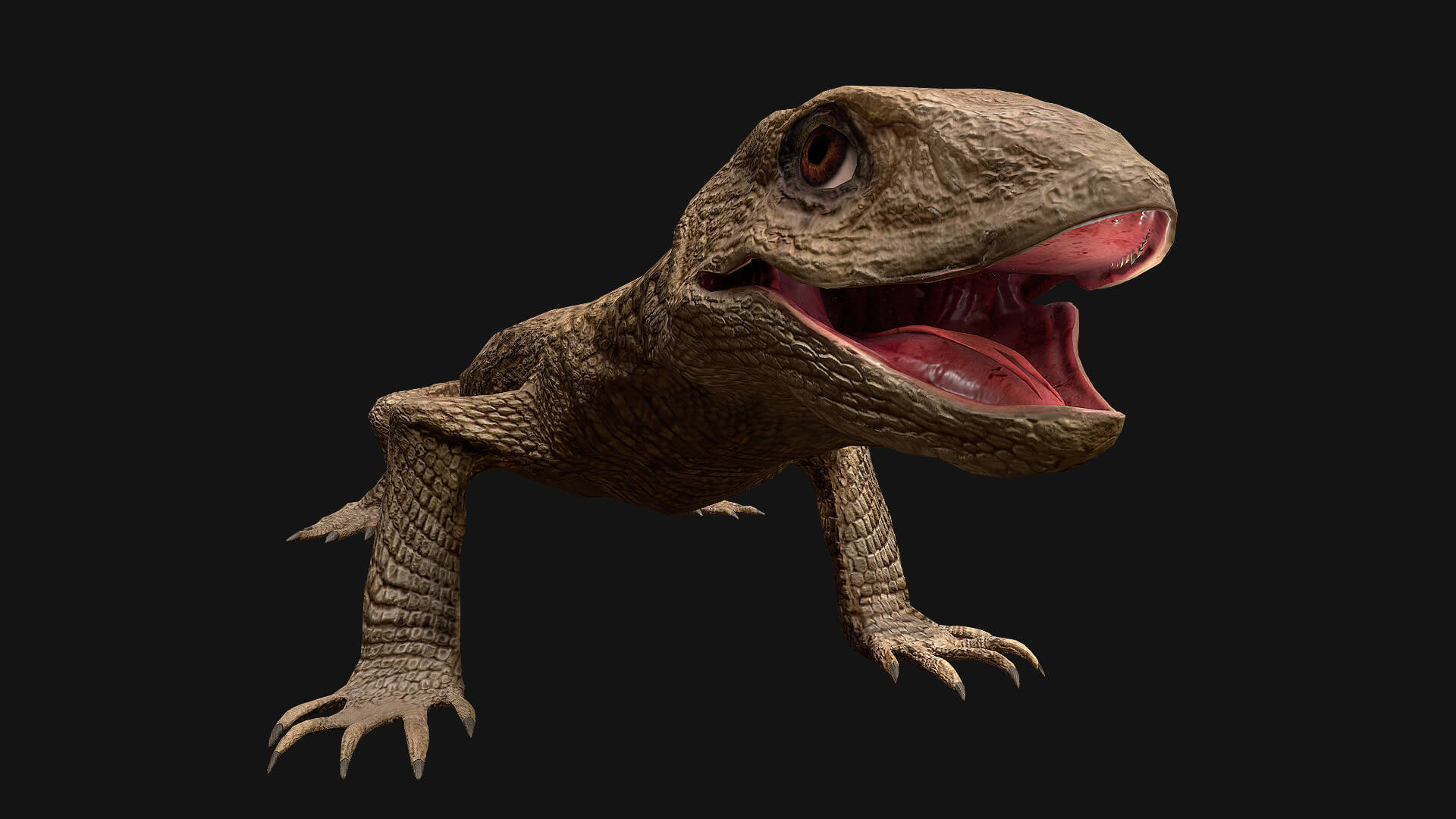 Reptiles Iguana and lizard - 3D Model by Dereza