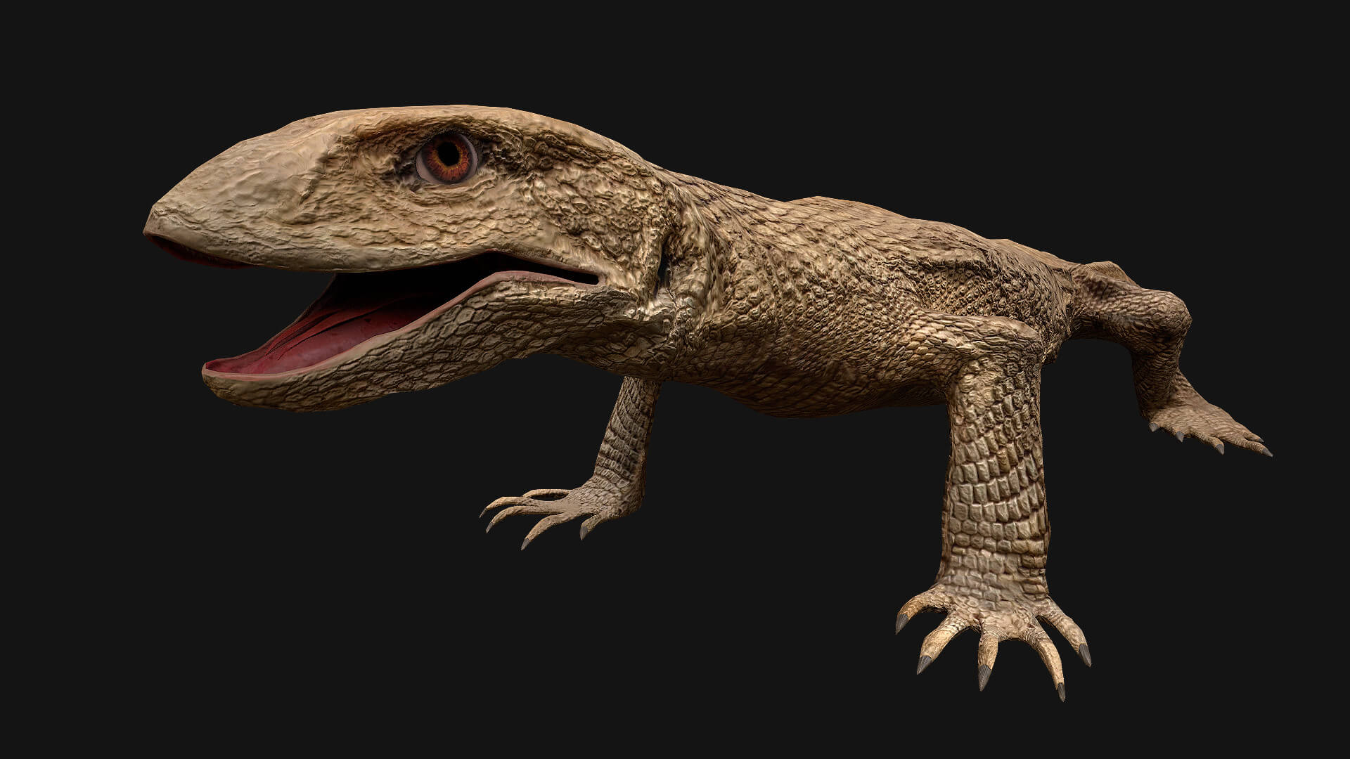 Reptiles Iguana and lizard - 3D Model by Dereza