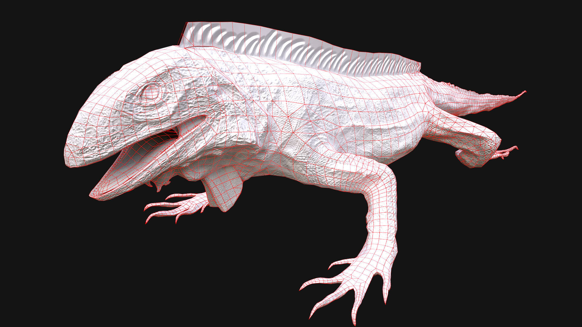 Reptiles Iguana and lizard - 3D Model by Dereza