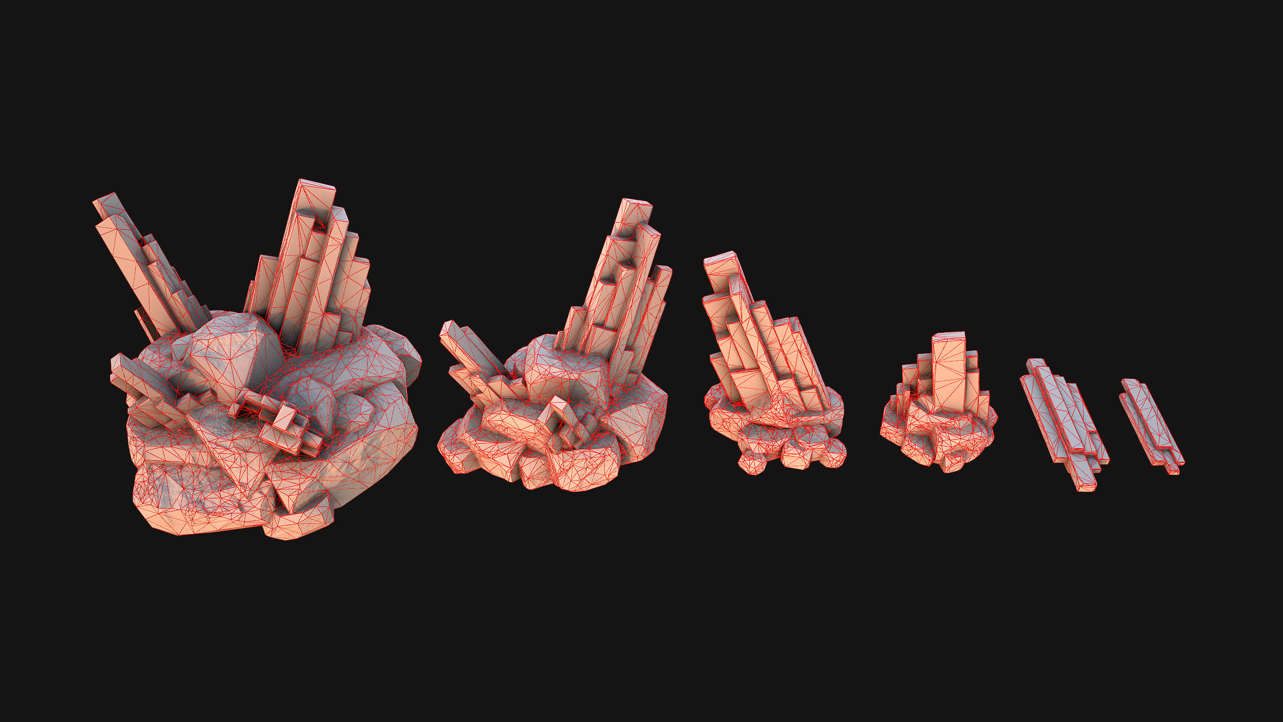 Rock Ore Metal Mineral Industrial Resources Environment Pack - 3D Model ...