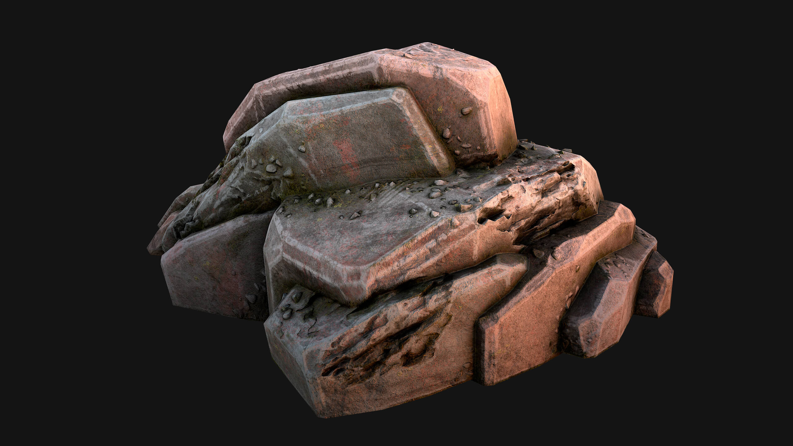 Rocks Stones Pebble Environment for Mine - 3D Model by Dereza