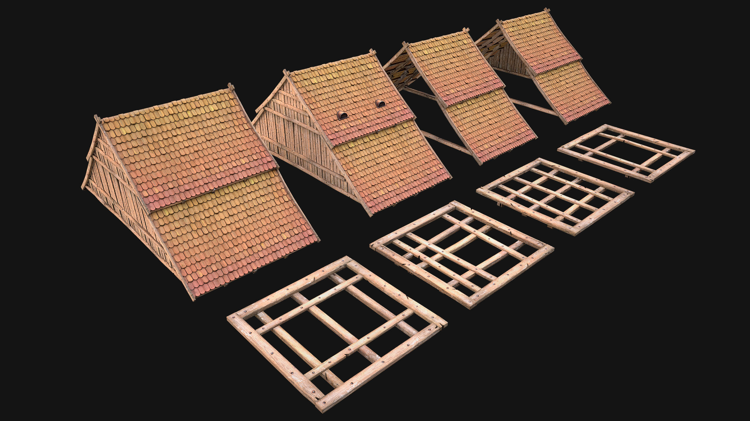 Medieval Tile Roof Constructor - 3D Model by Dereza