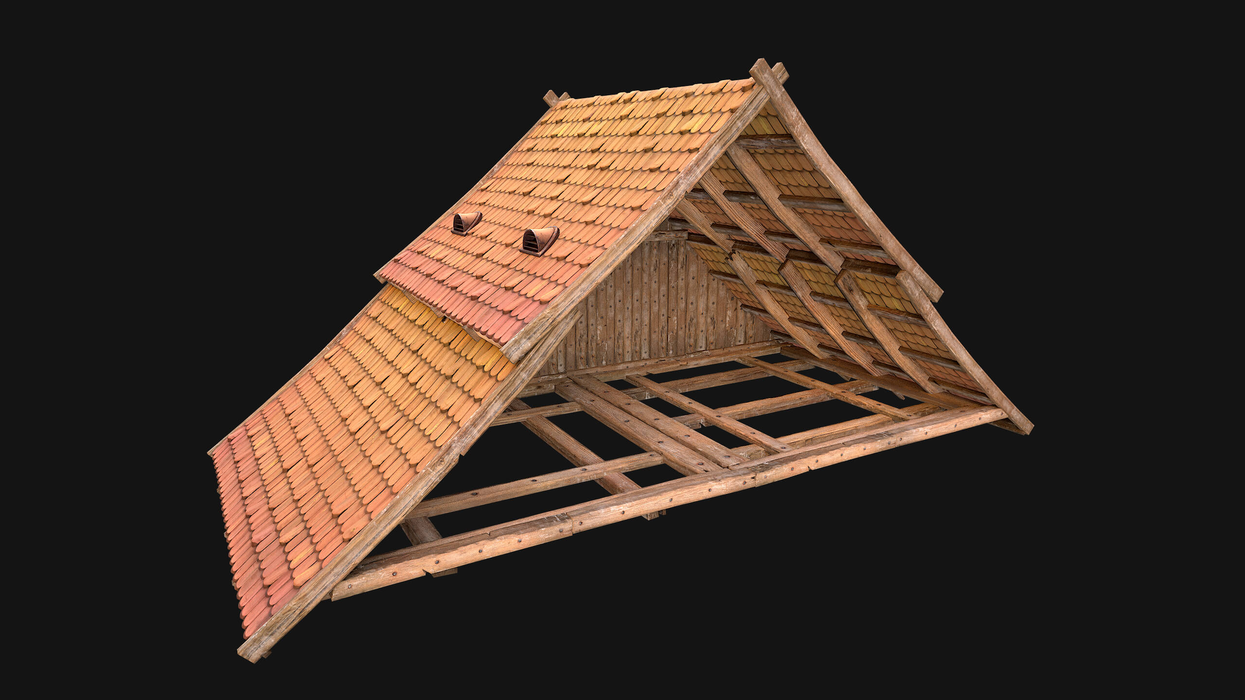 Medieval Tile Roof Constructor - 3D Model by Dereza