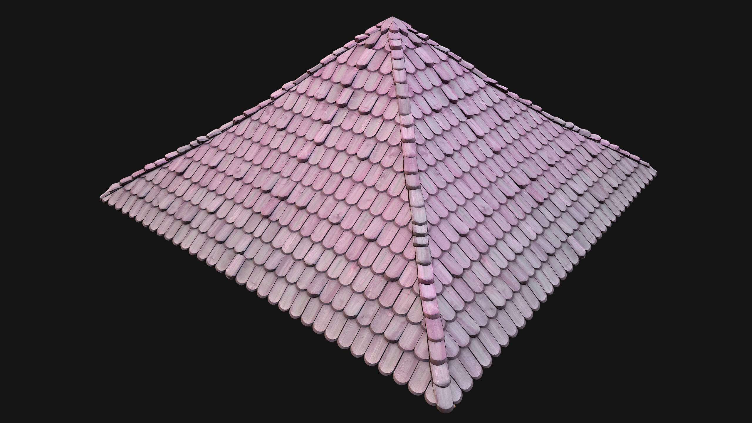 Medieval Tile Pyramid Roof - 3D Model by Dereza