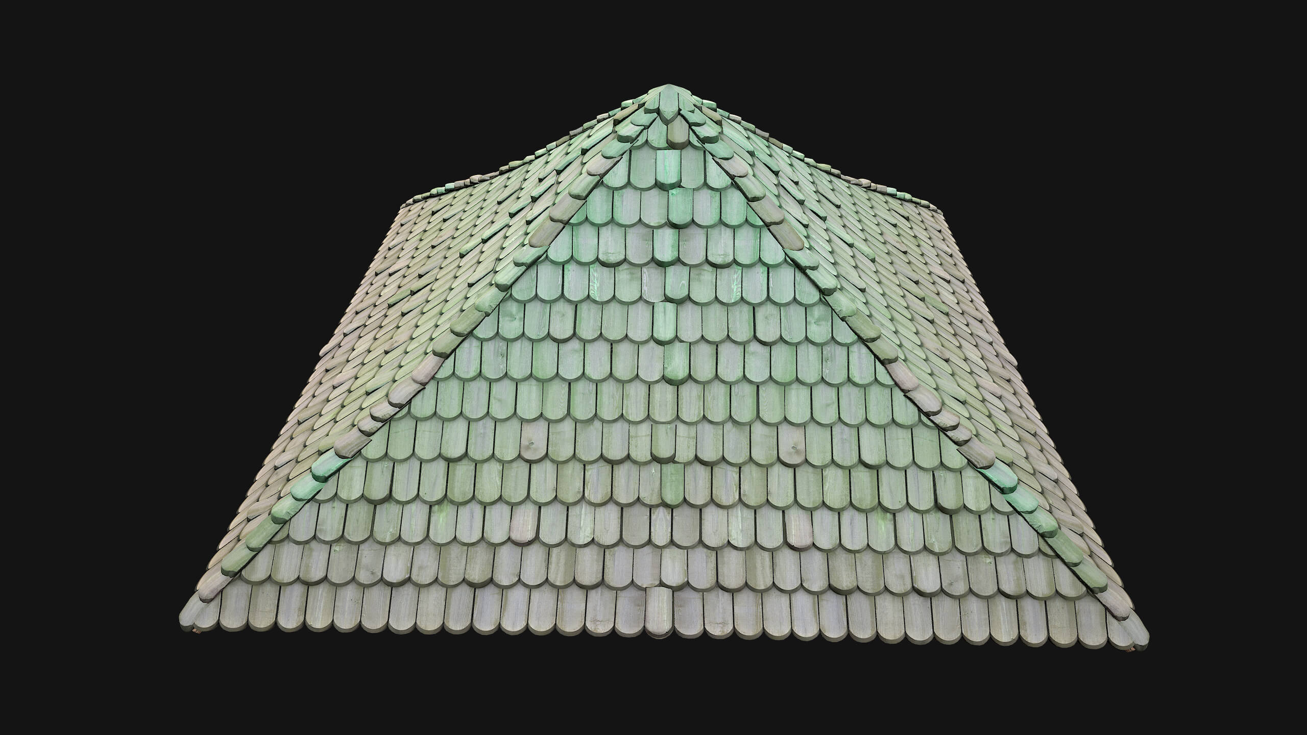 Medieval Tile Pyramid Roof - 3D Model by Dereza