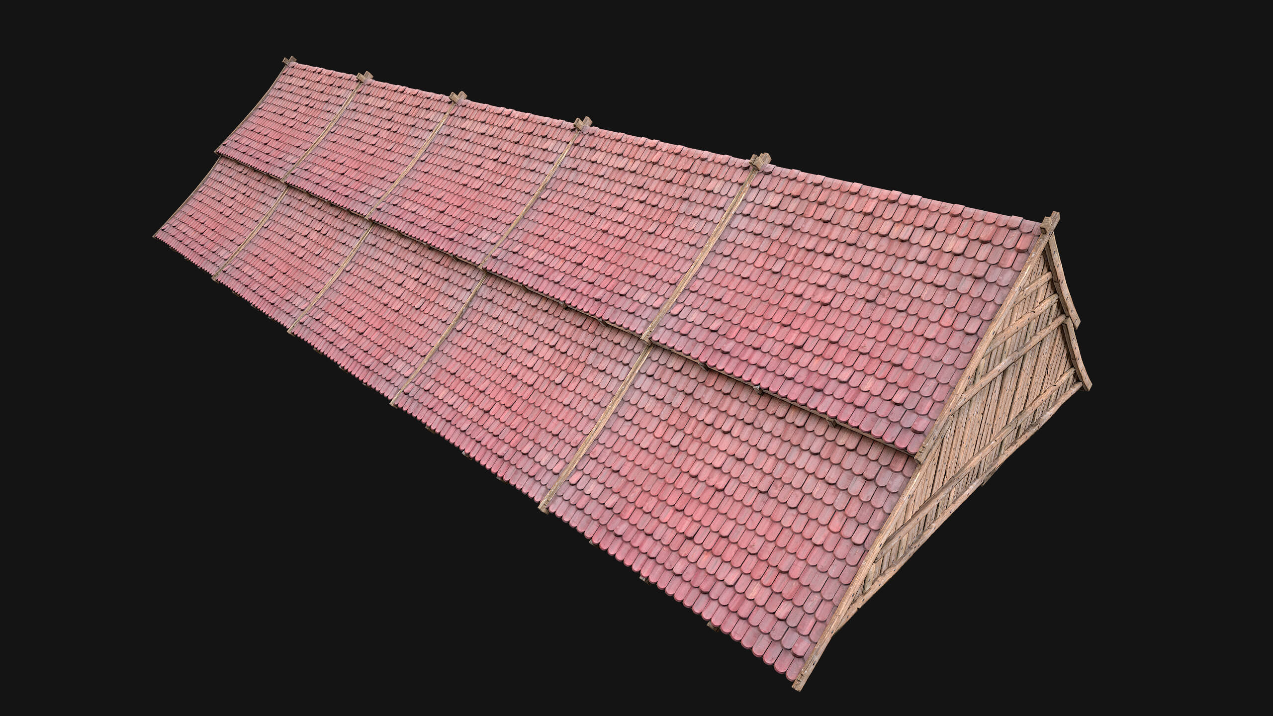 Medieval Tiled Roof for House - 3D Model by Dereza