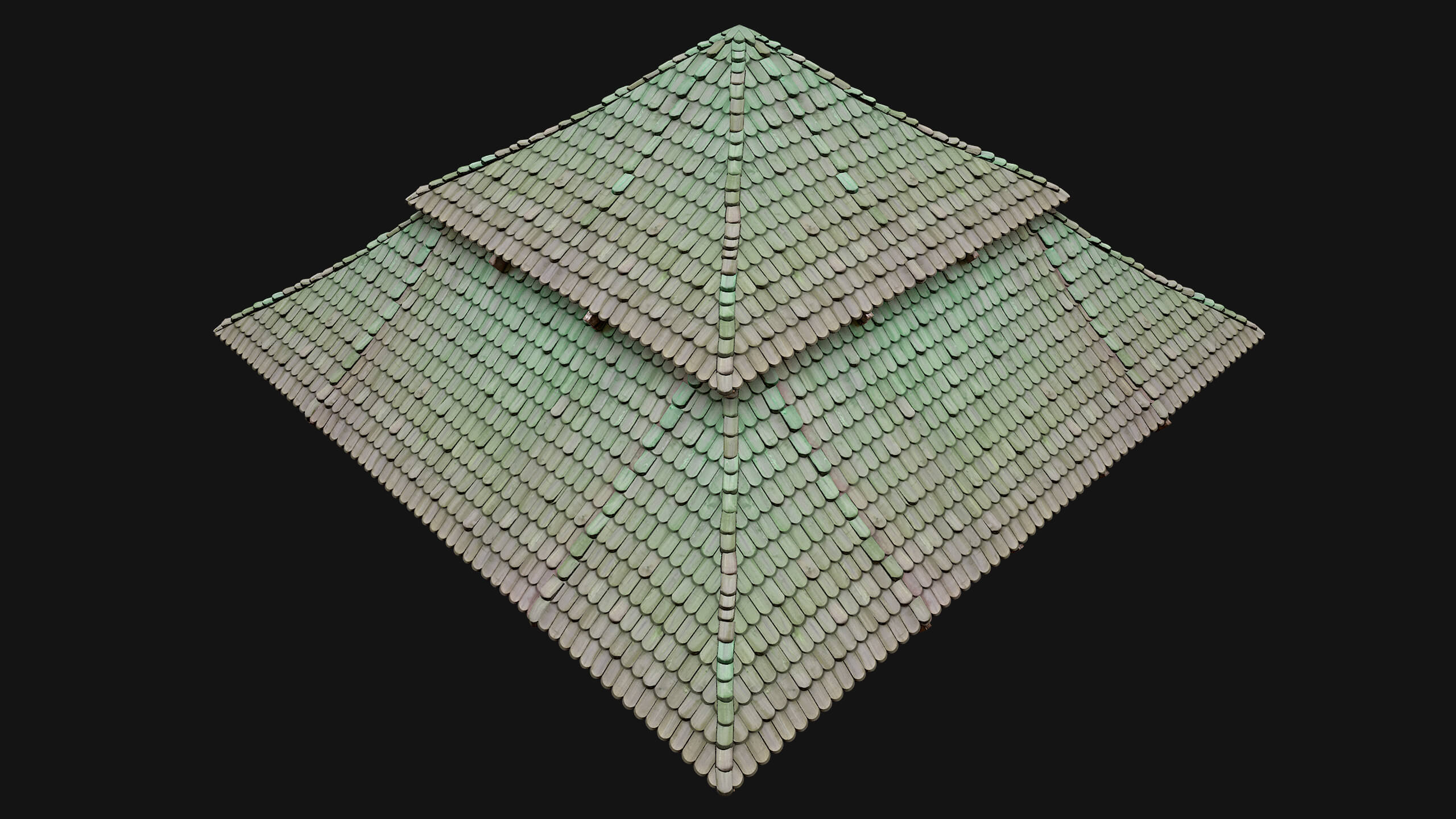 Medieval Roof Large Pyramid - 3D Model by Dereza